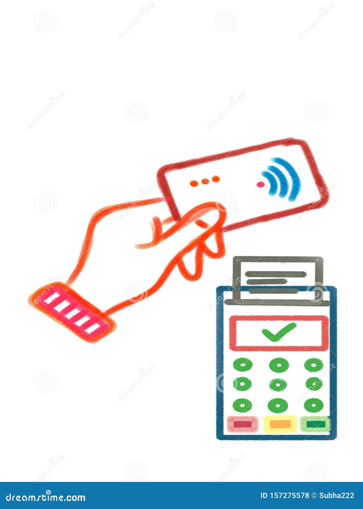 Cashless Payment stock illustration. Illustration of payment - 157275578