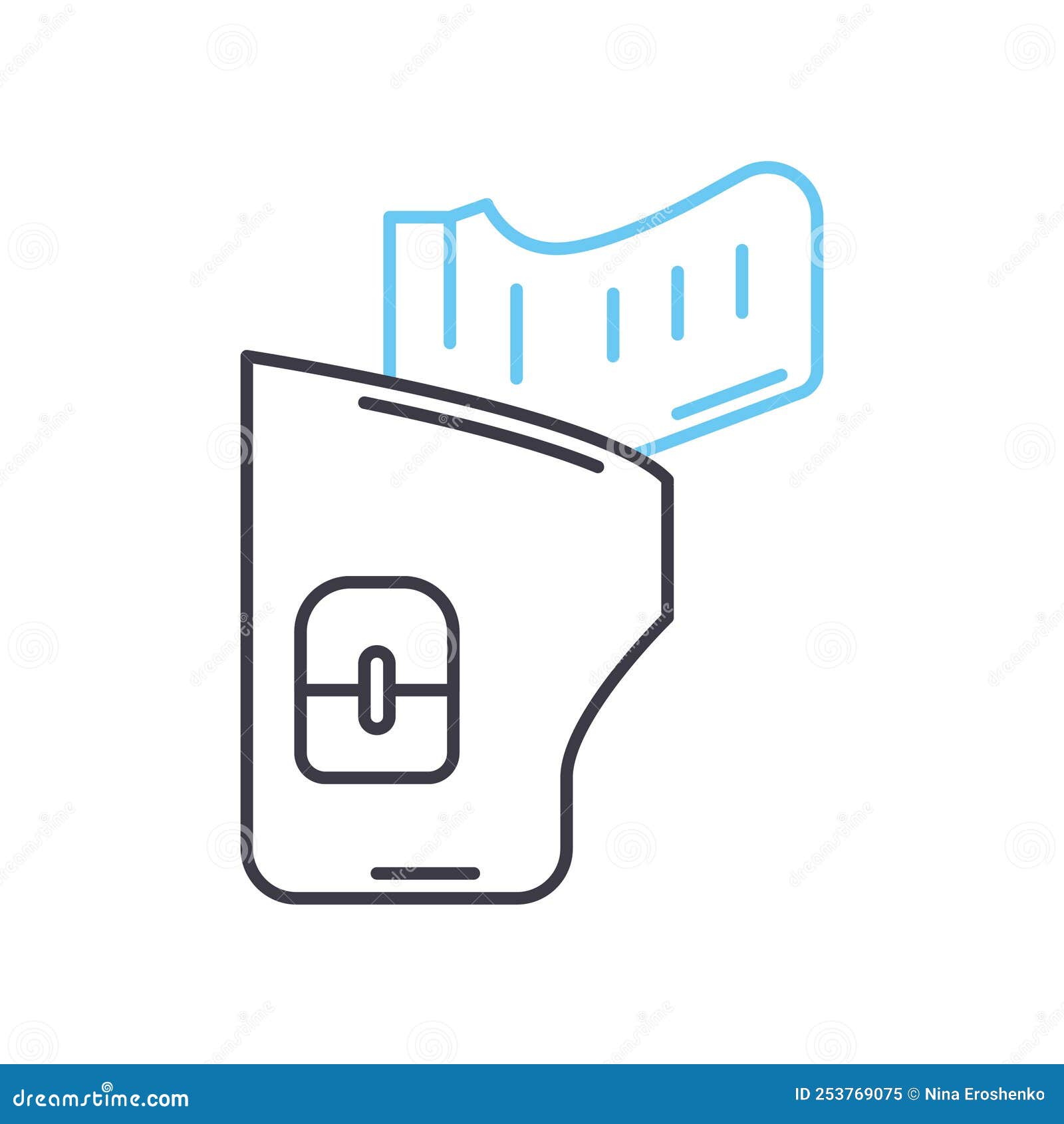 PC Casing Fan Outline Icon Illustration On Isolated White Background ...