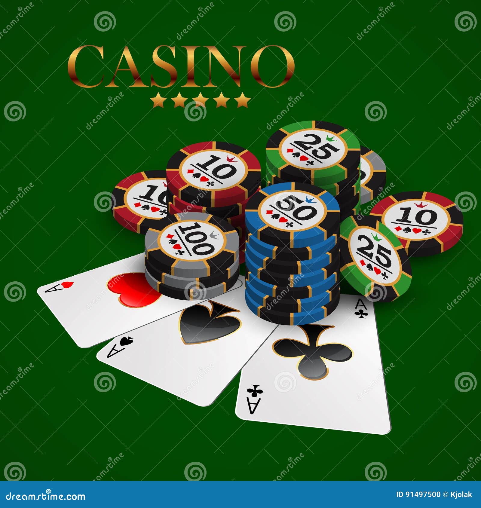 Casino advertising design stock vector. Illustration of design - 91497500