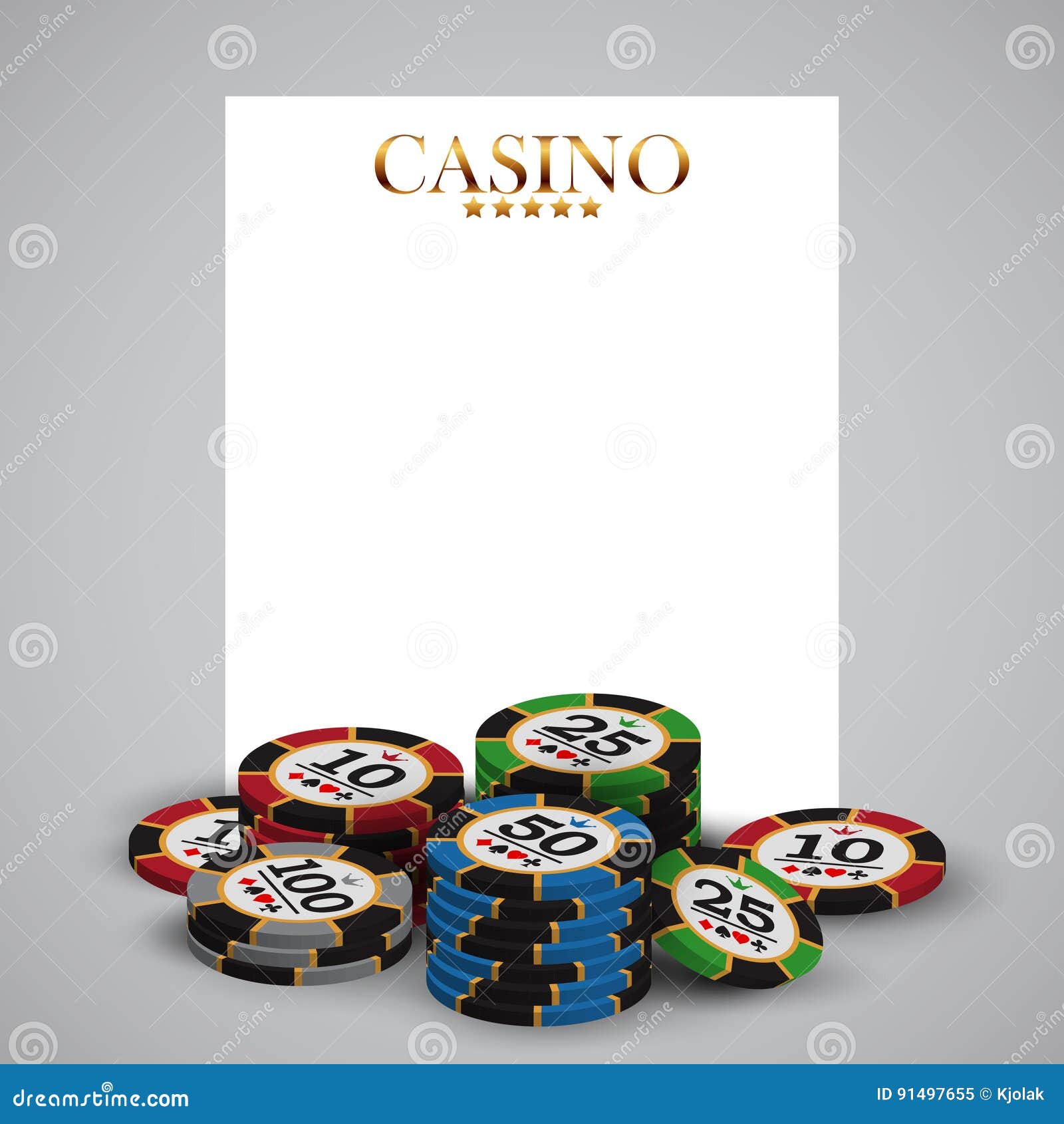 Casino advertising design stock vector. Illustration of clubs - 91497655
