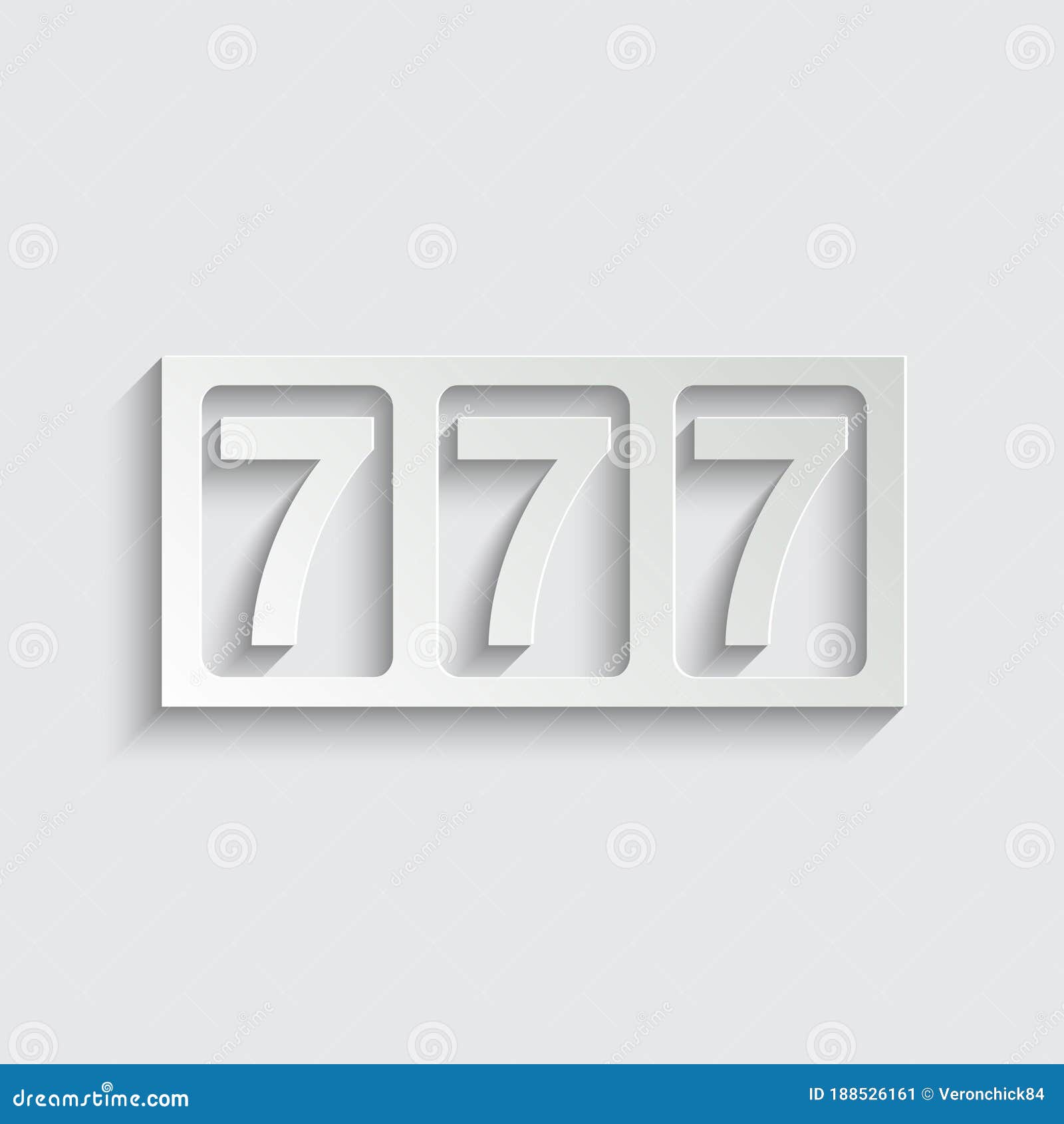 Casino Badge, Seven, Symbol of Gambling Vector Stock Vector ...