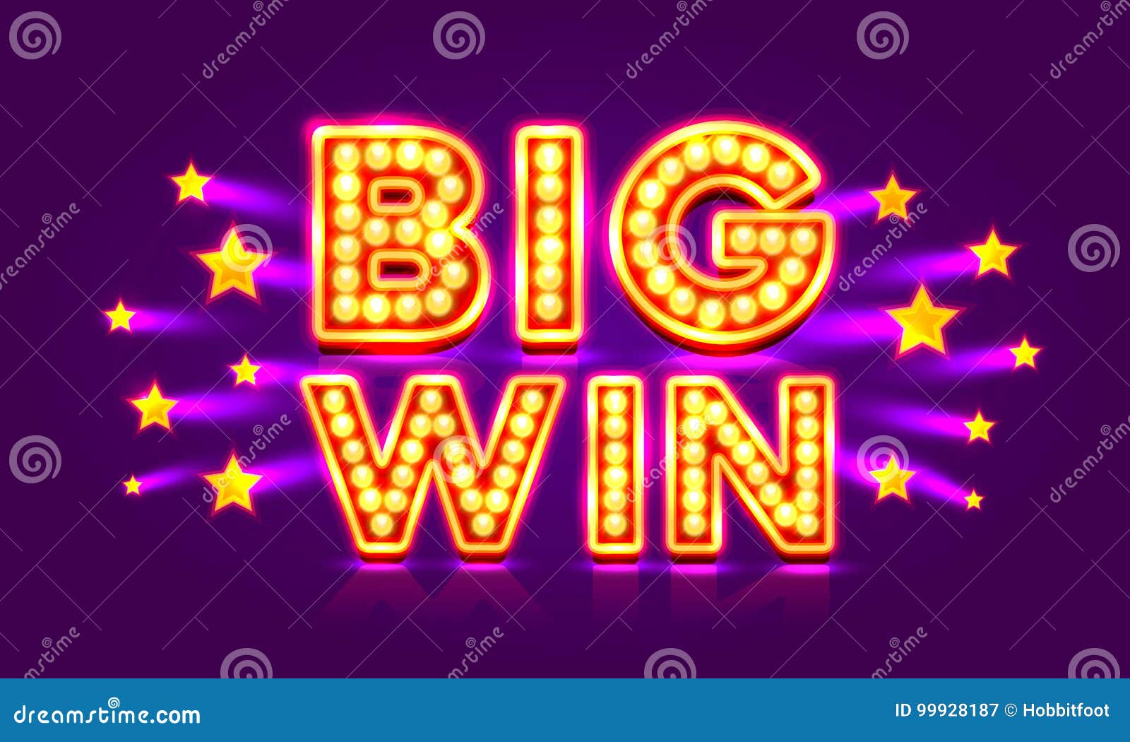 Casino Banner Big Win Super Star. Stock Vector - Illustration of event ...