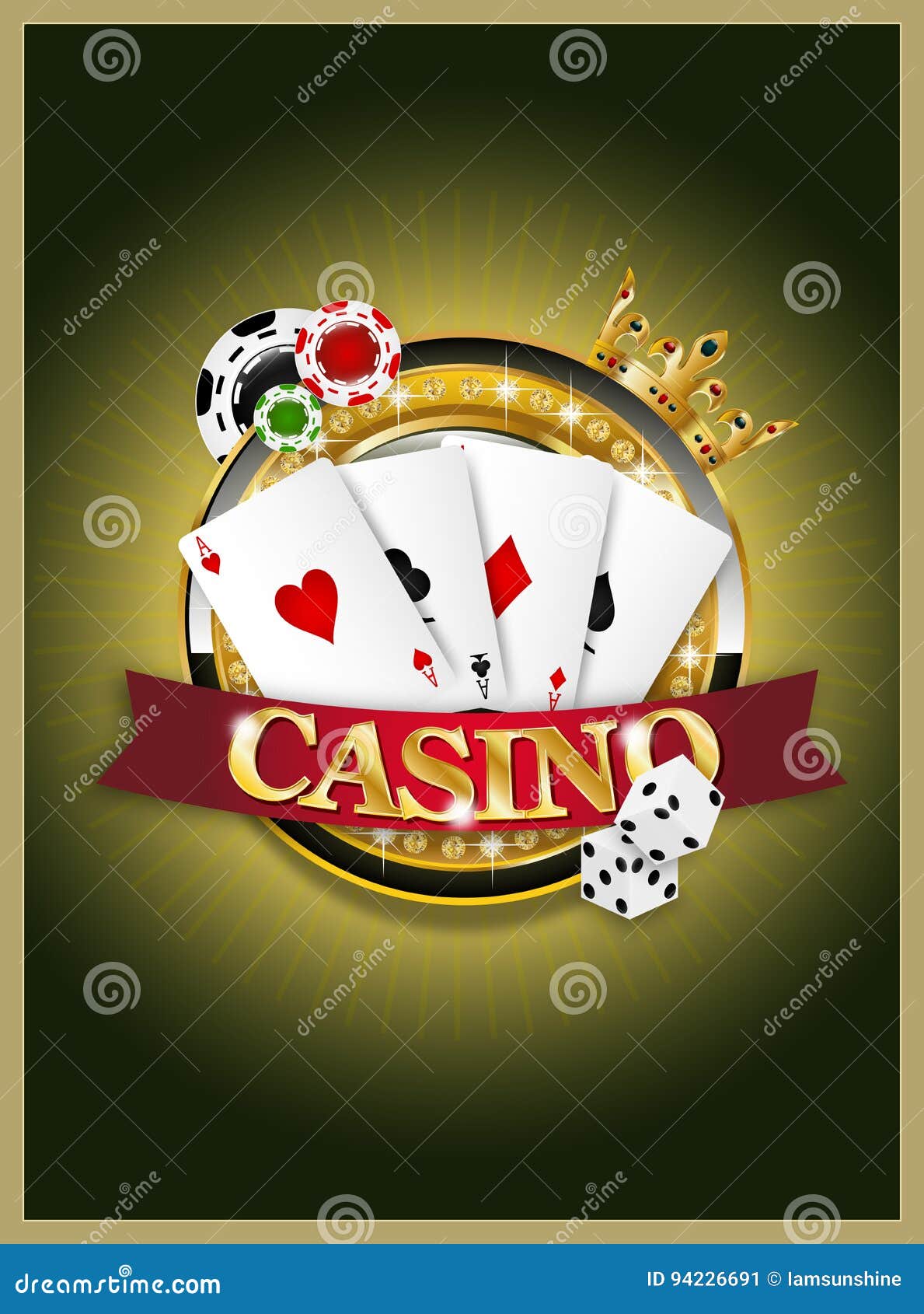 Casino banner stock vector. Illustration of chip, jacks - 94226691