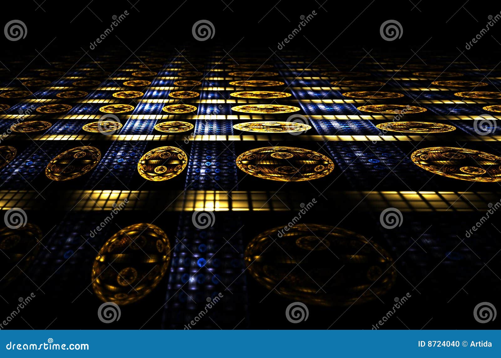 Casino, Blue and Golden Abstract Perspective Stock Illustration ...