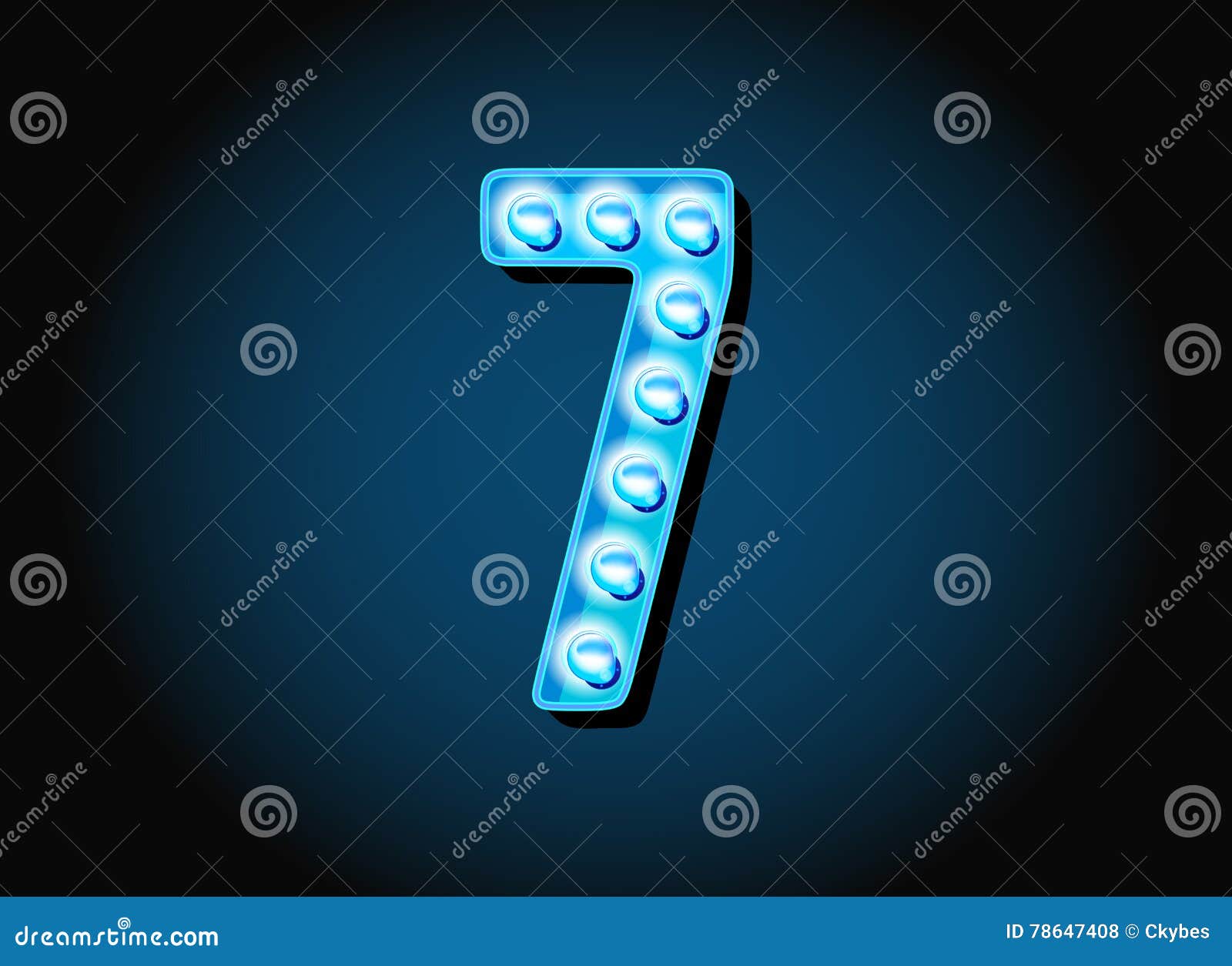 7 Seven Broadway Show Circus Carnival Lights Red Number Alphabet Set ...