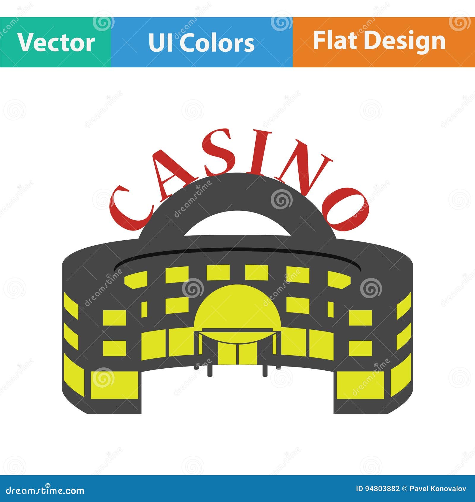 Casino Building Element For Game, Mobile App Or Web Ui Design. The ...
