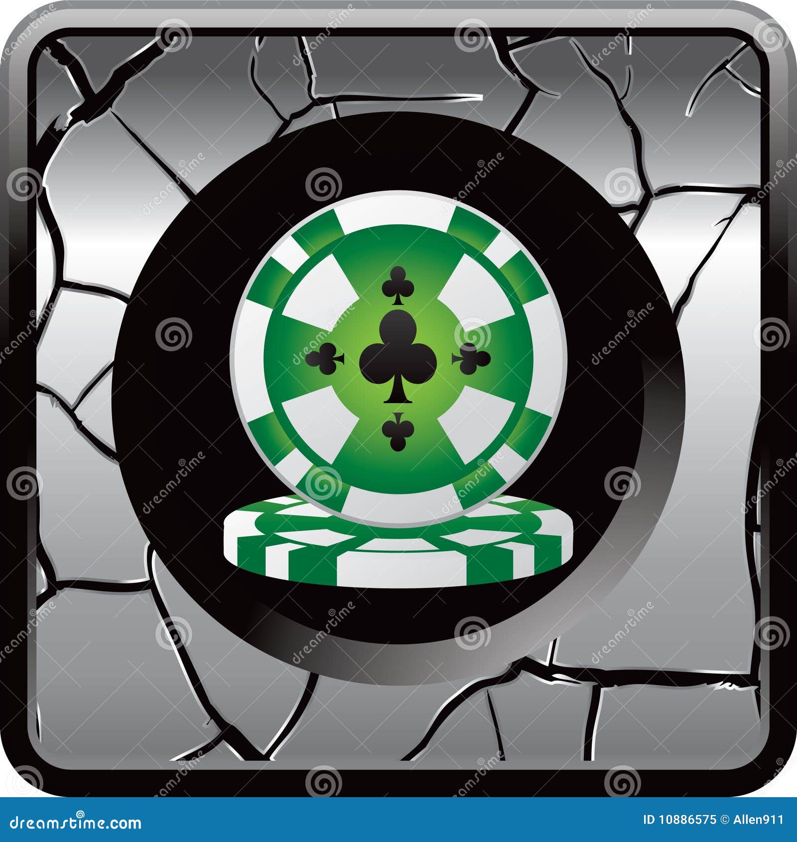 Casino chip web button stock vector. Illustration of chance - 10886575