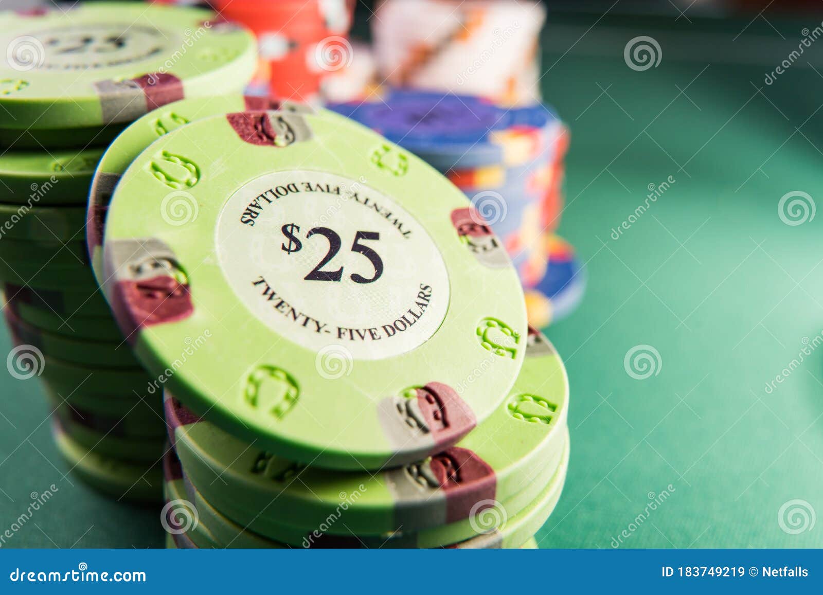 Gambling Chips on a Gaming Table Stock Image - Image of chips, lucky ...