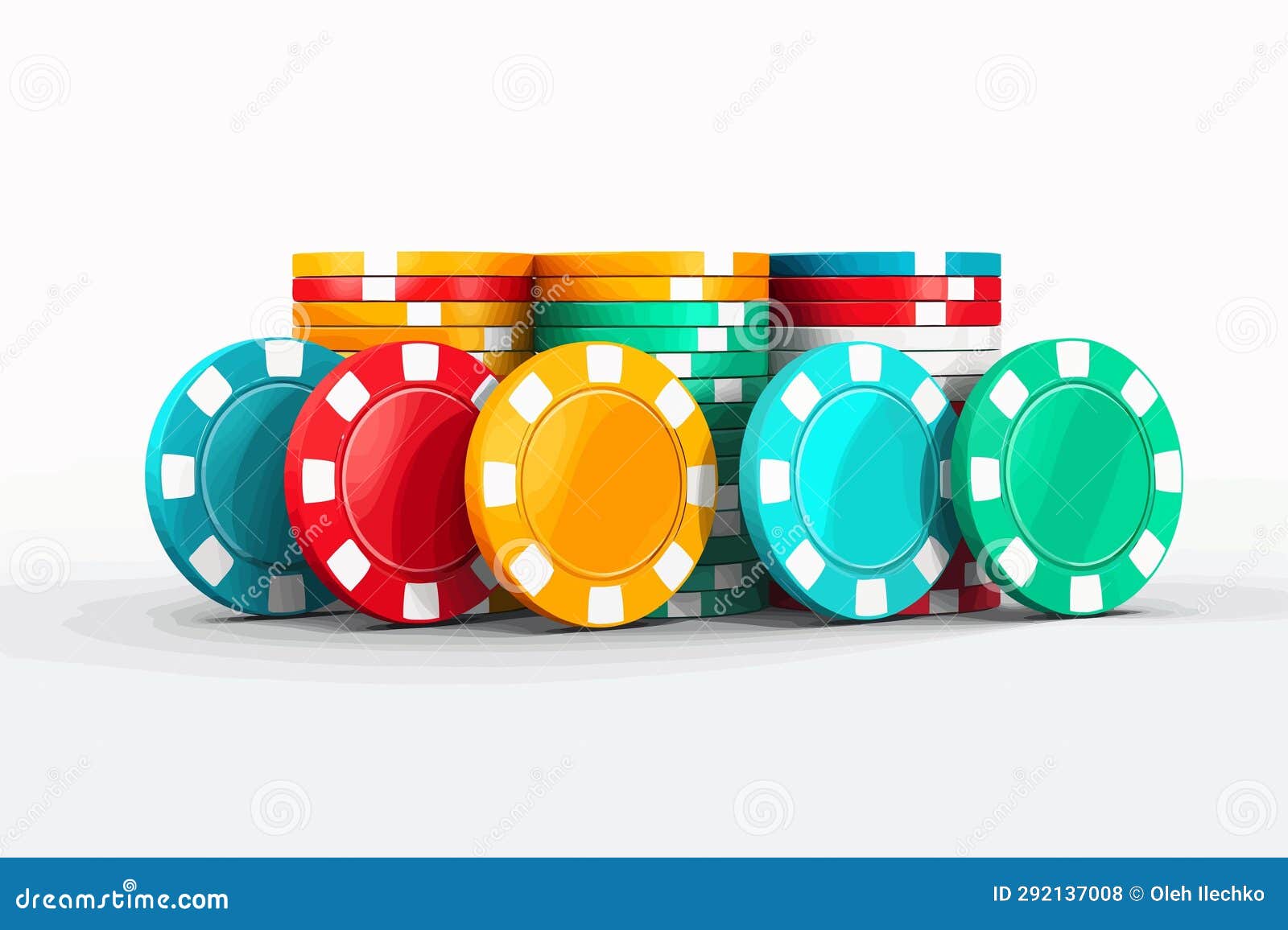 Casino Chips Vector Flat Minimalistic Isolated Vector Style ...
