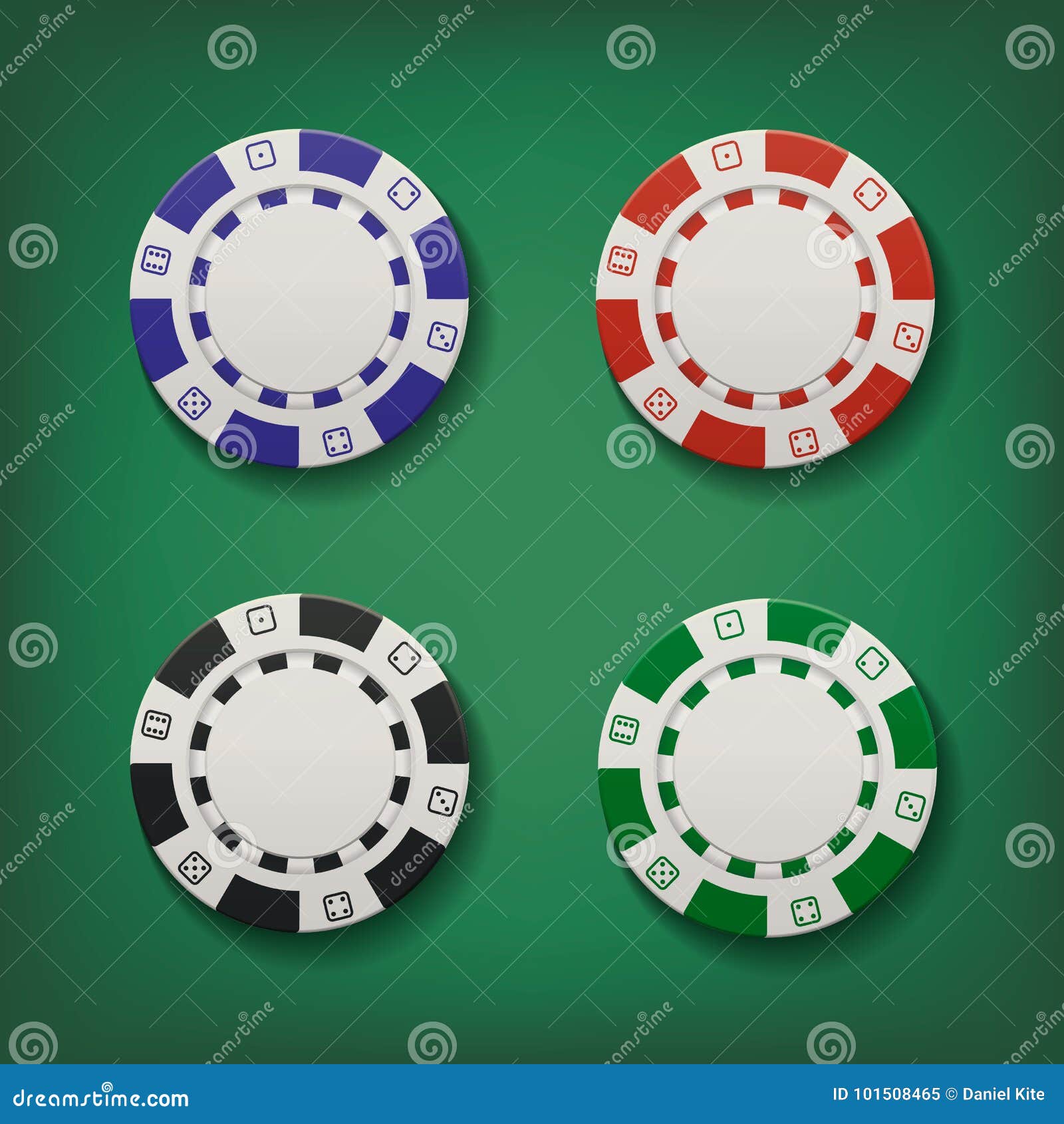 Casino Chips. Vector Illustration. Stock Vector - Illustration of ...