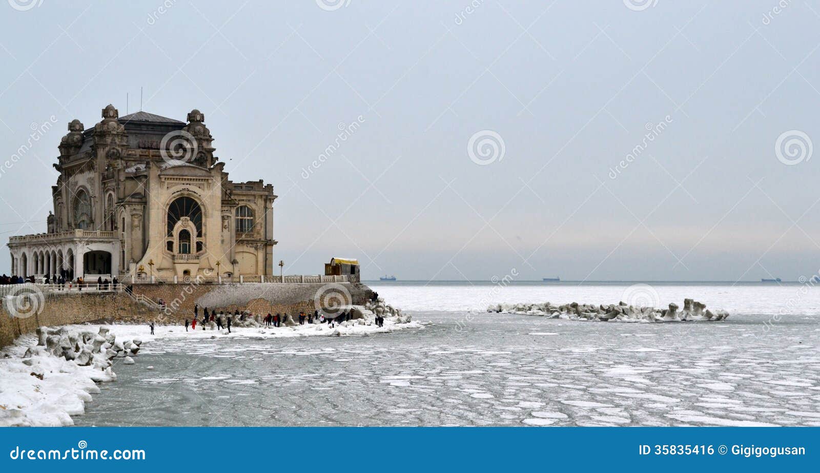 The Casino from Constanta stock photo. Image of cold - 35835416