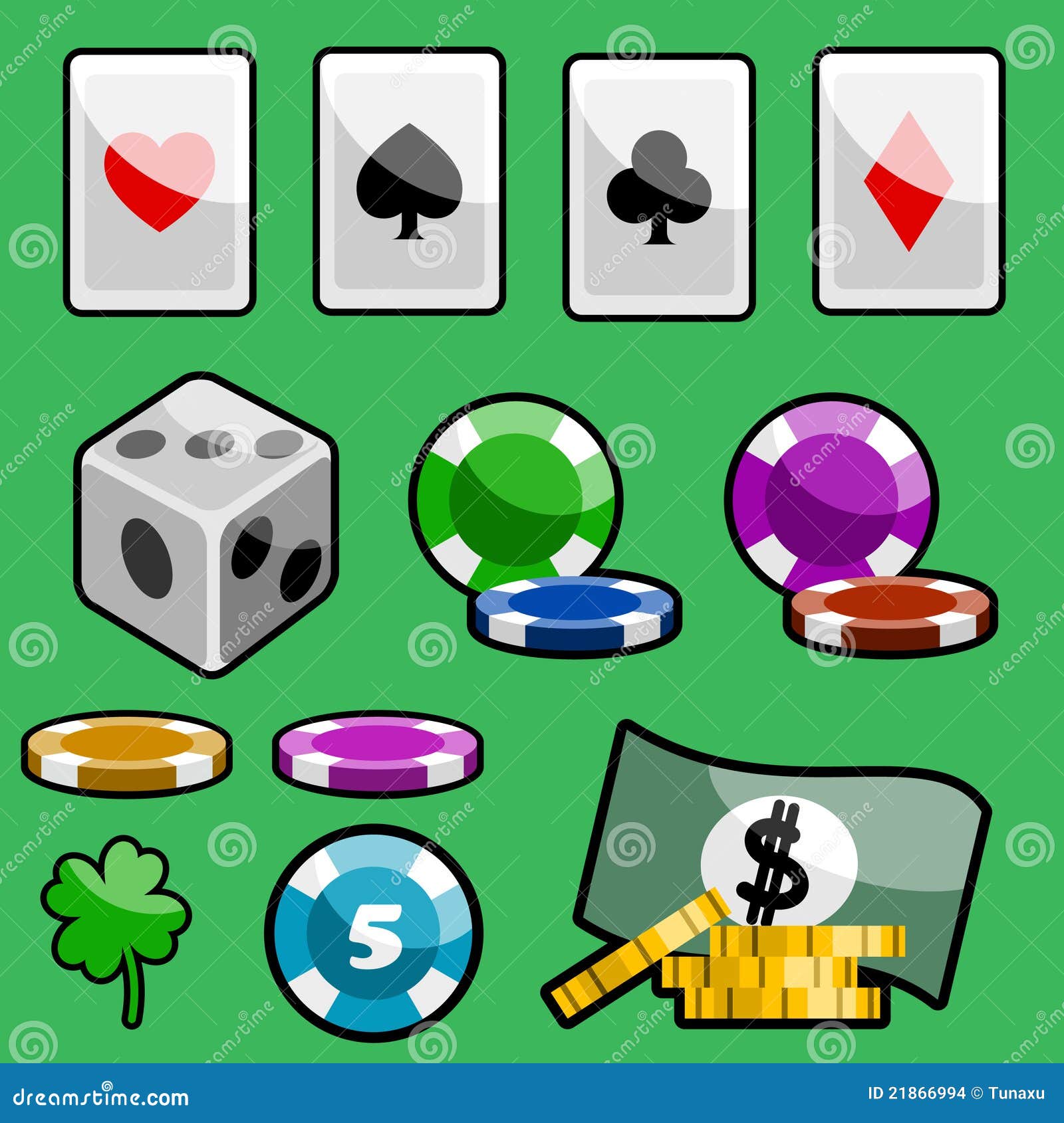Casino design elements stock illustration. Illustration of green - 21866994