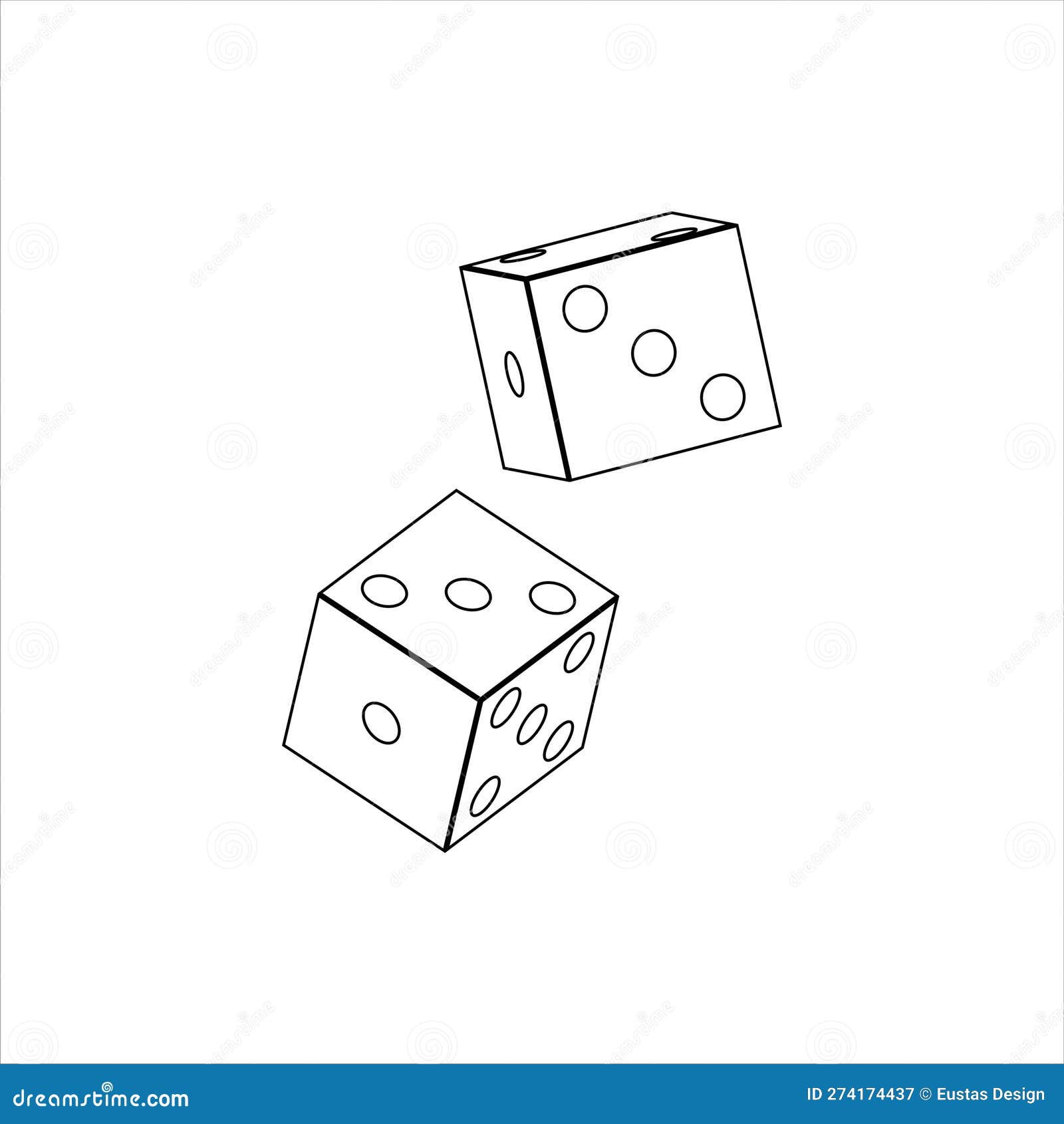 Casino Dice Game stock vector. Illustration of recreation - 274174437