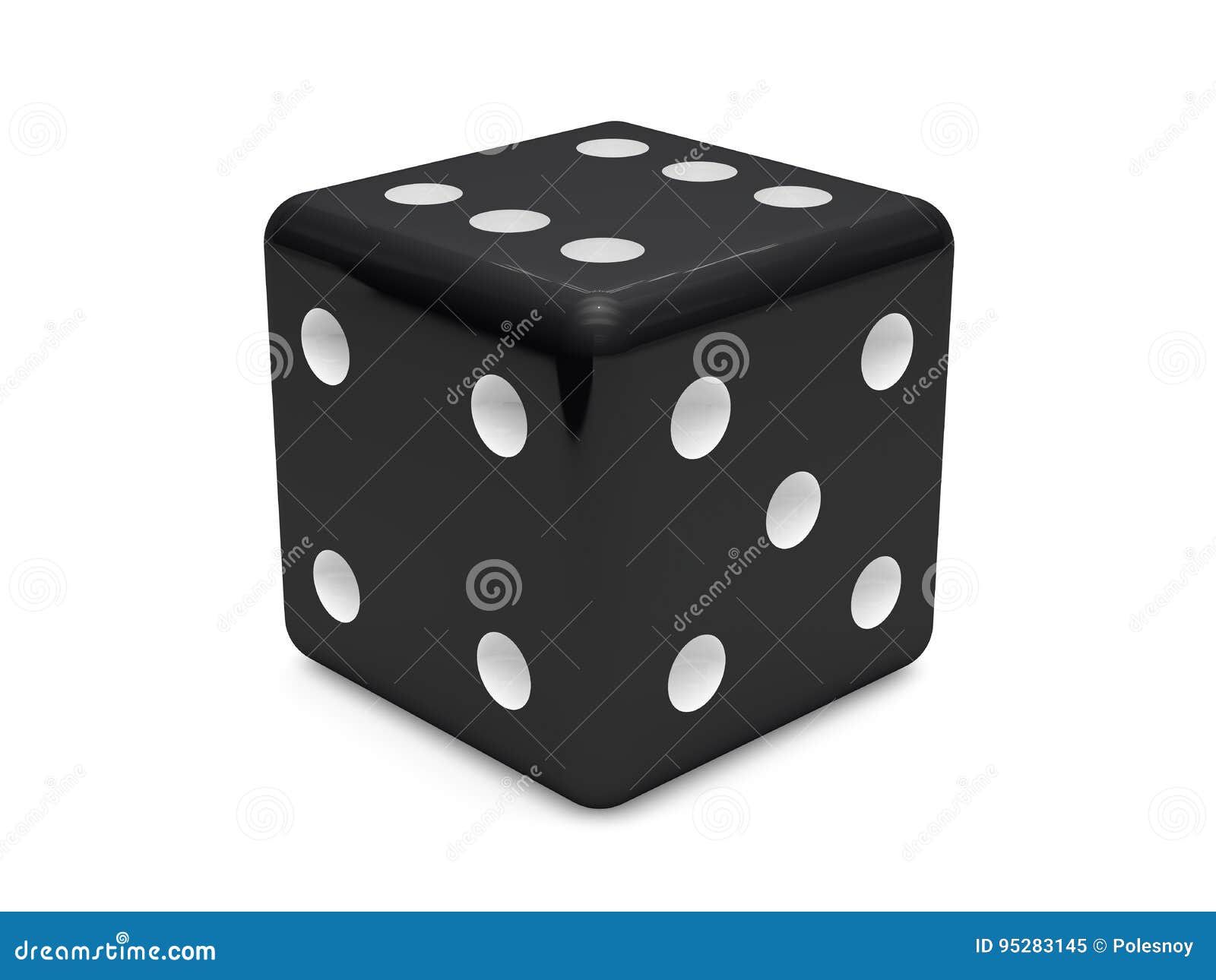 Casino Dice Isolated on White, 3D Stock Illustration - Illustration of ...