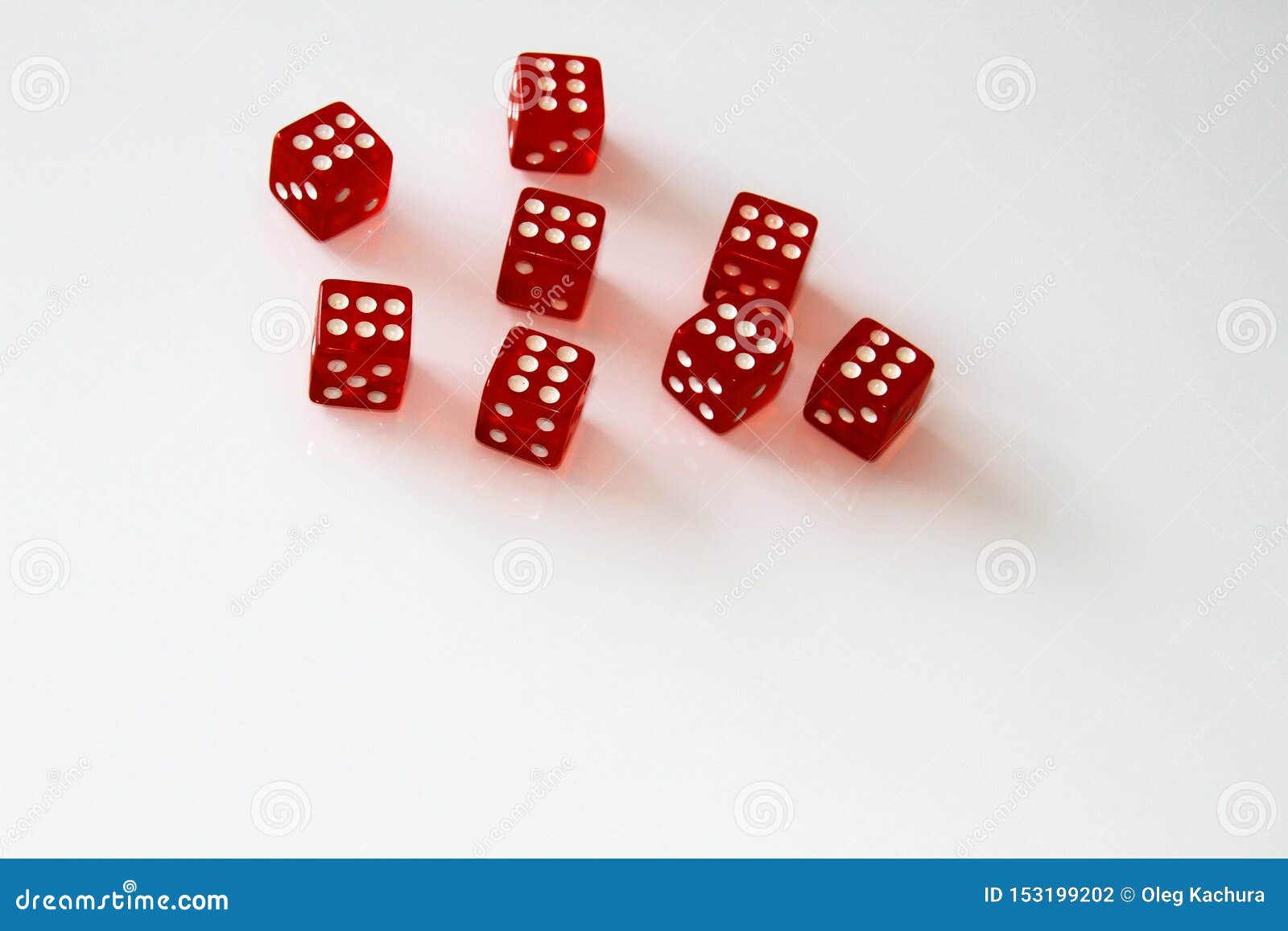 Casino Dice Isolated on White. Set Stock Photo - Image of casino, cube ...