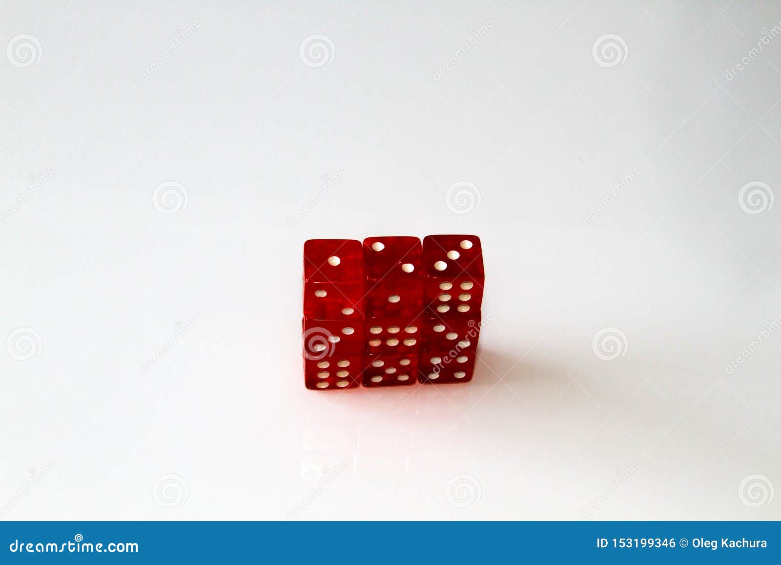 Casino Dice Isolated on White. Set Stock Photo - Image of icon ...