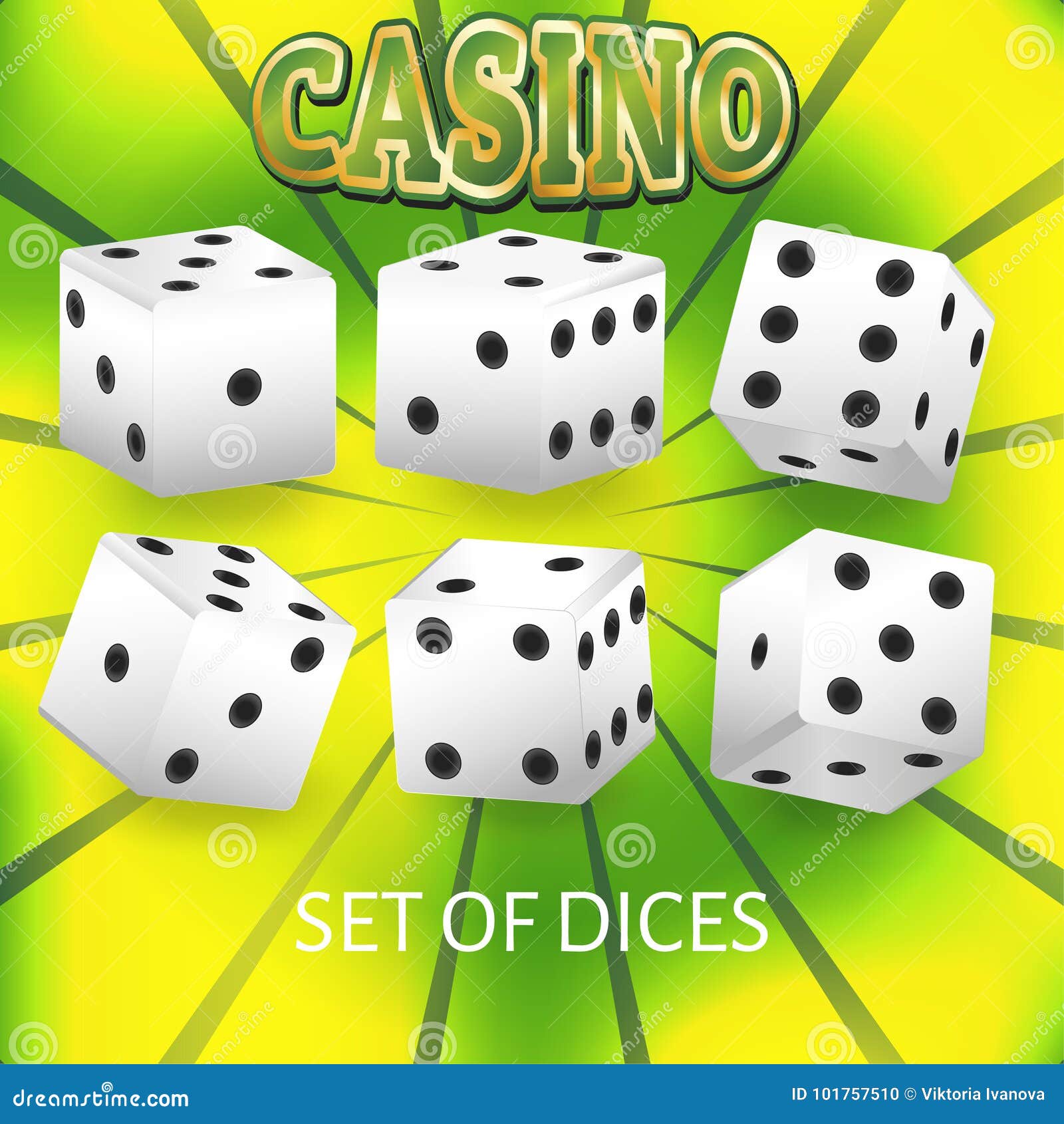Casino dice set stock vector. Illustration of font, vegas - 101757510