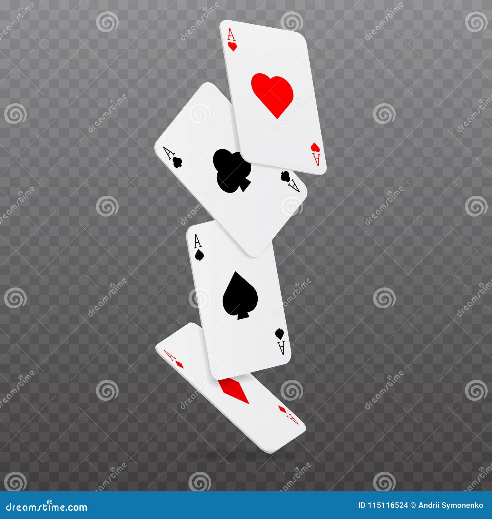 Casino Falling Poker Cards Game Concept. Stock Vector - Illustration of ...