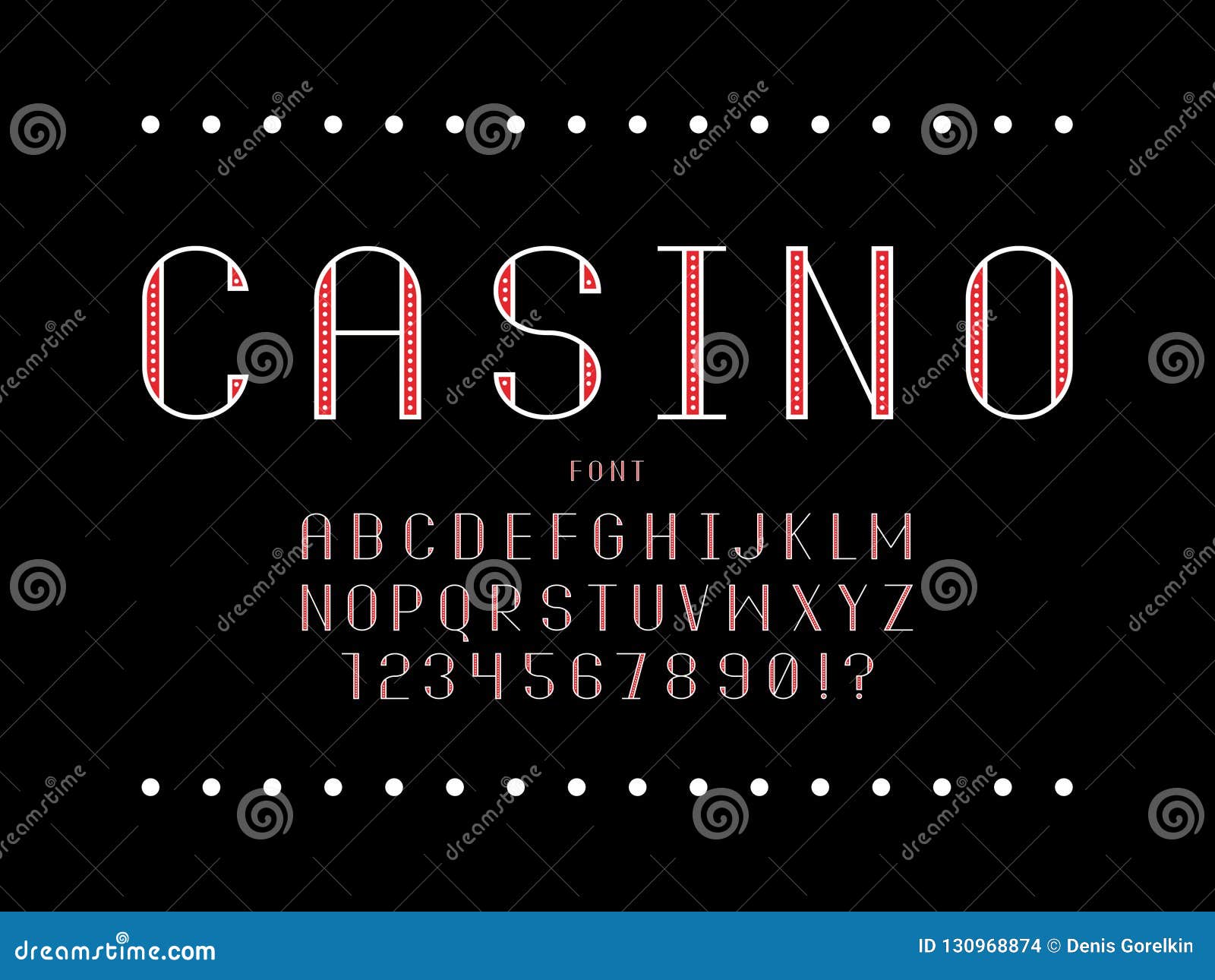 Casino Font. Vector Alphabet Stock Vector - Illustration of cool ...