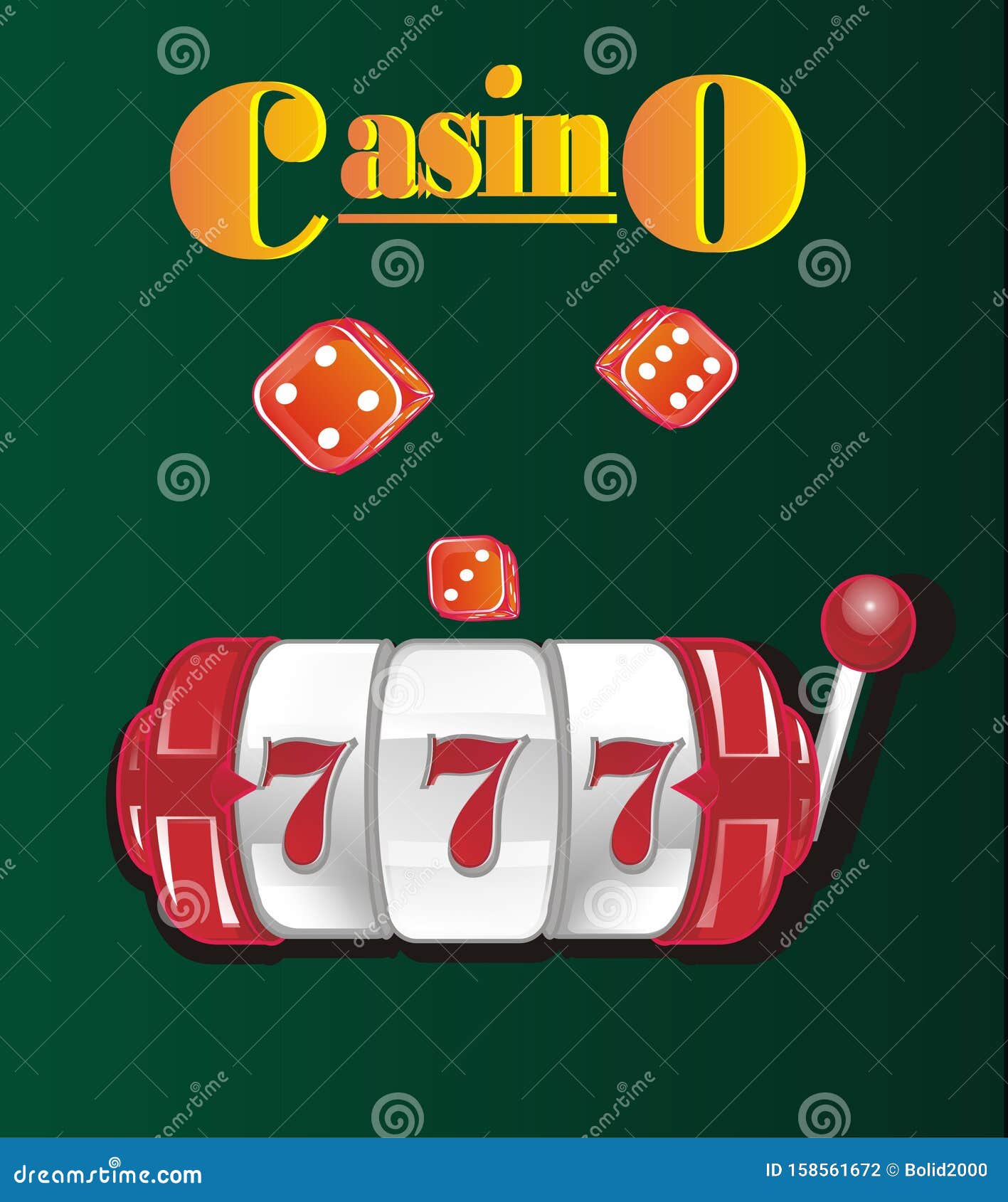 Casino with four objects stock illustration. Illustration of objects ...