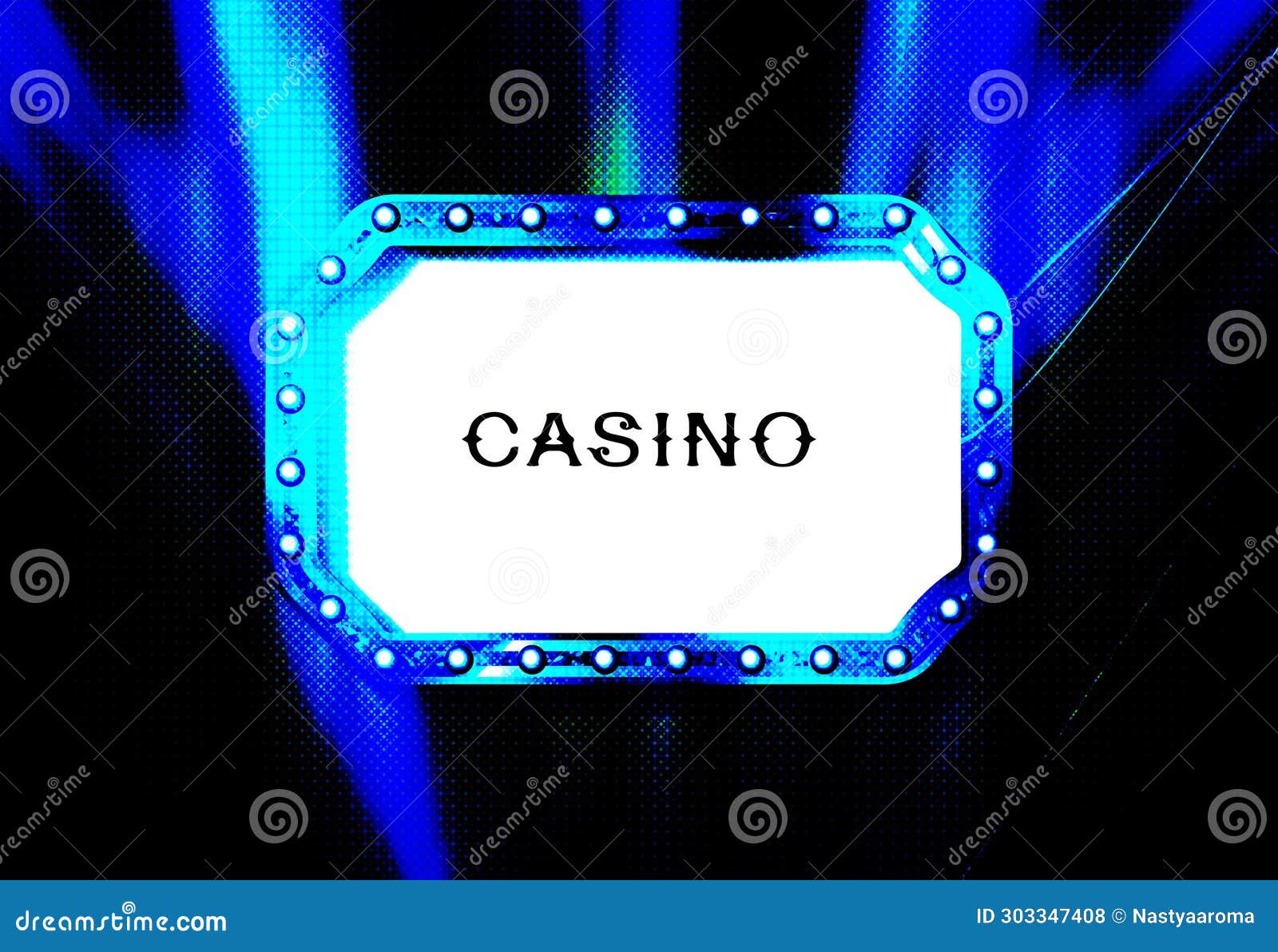 Casino Frame Label, Falling Ribbons Winner Stock Vector - Illustration ...