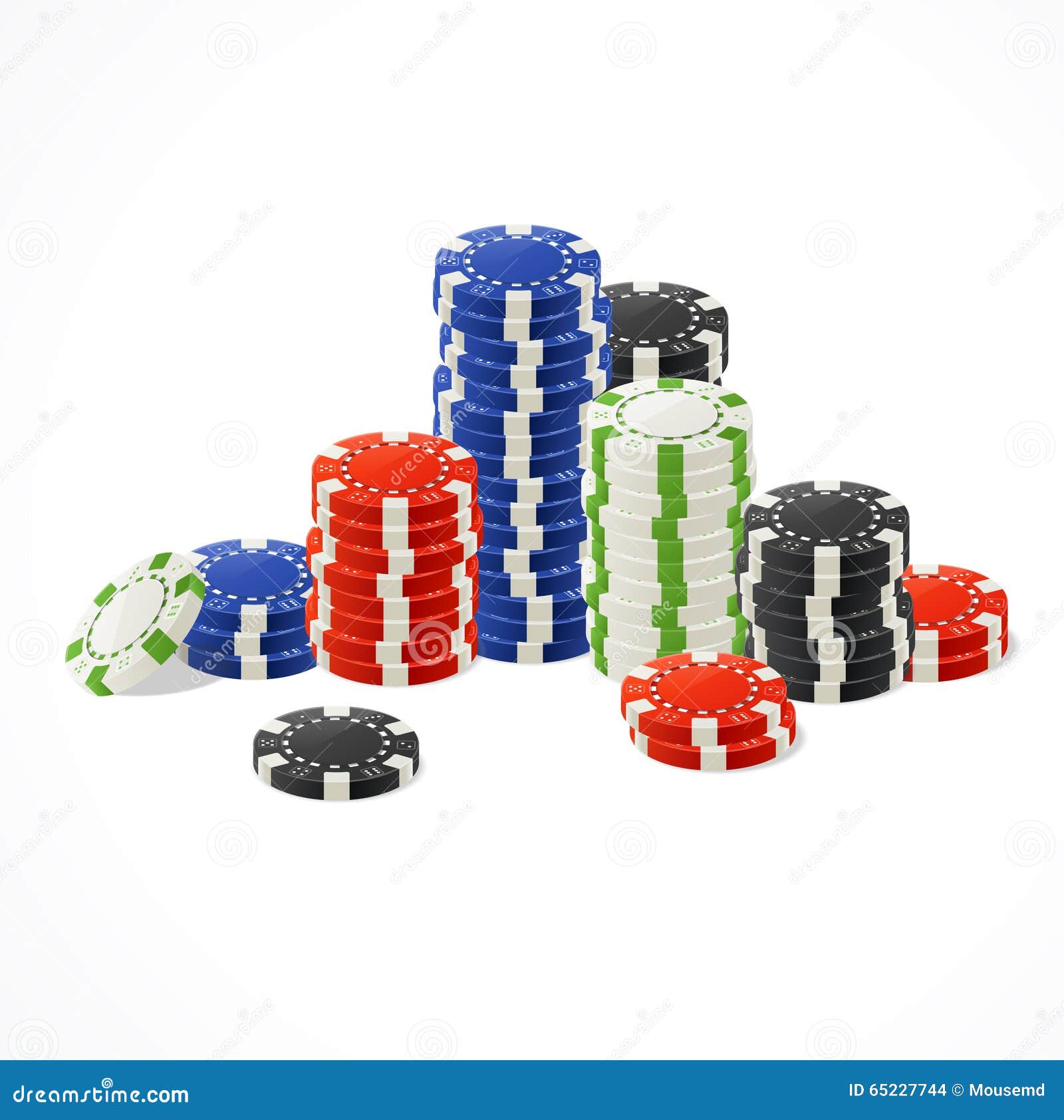Casino Gambling Chips Stacks. Vector Stock Vector - Illustration of ...