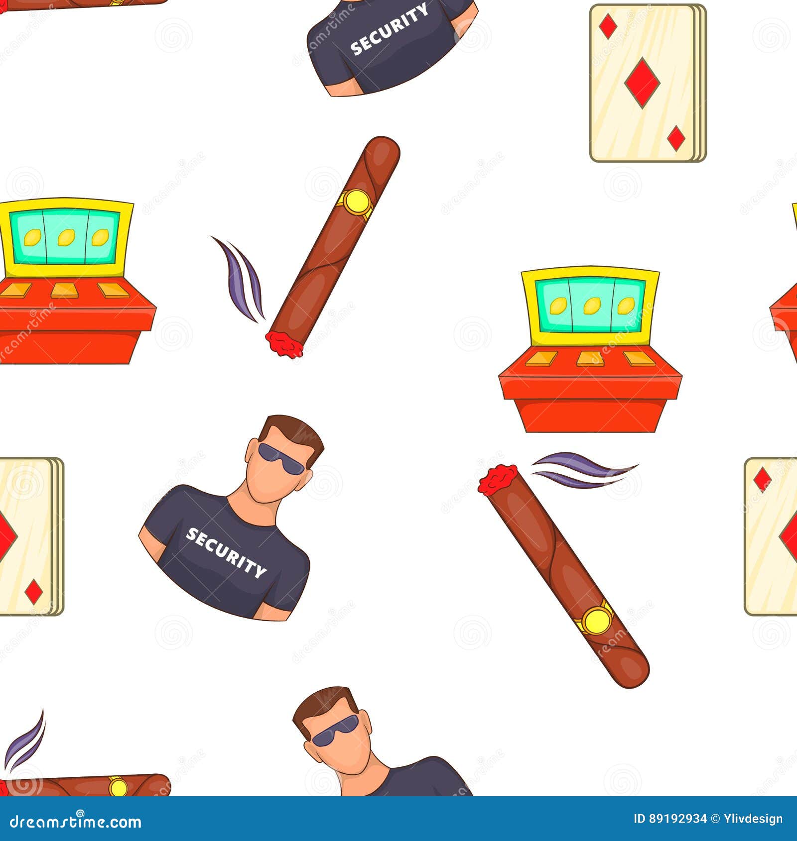 Casino and Gambling Pattern, Cartoon Style Stock Vector - Illustration ...