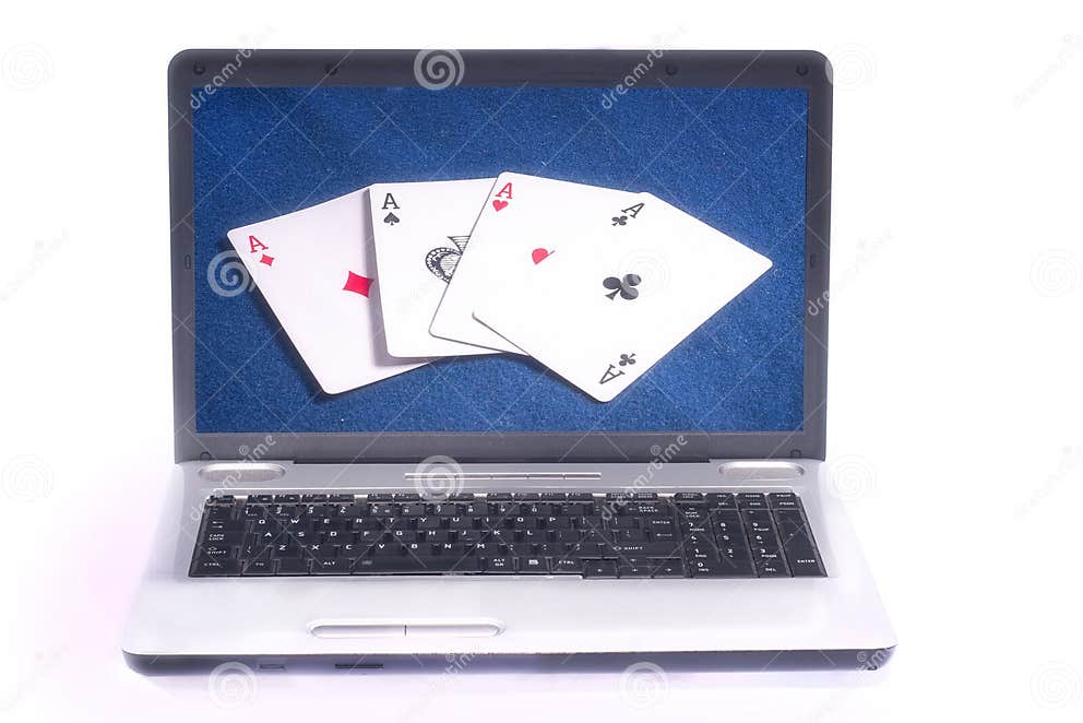 Casino Internet Pokersite Pc Stock Image - Image of addict, cards: 19914897