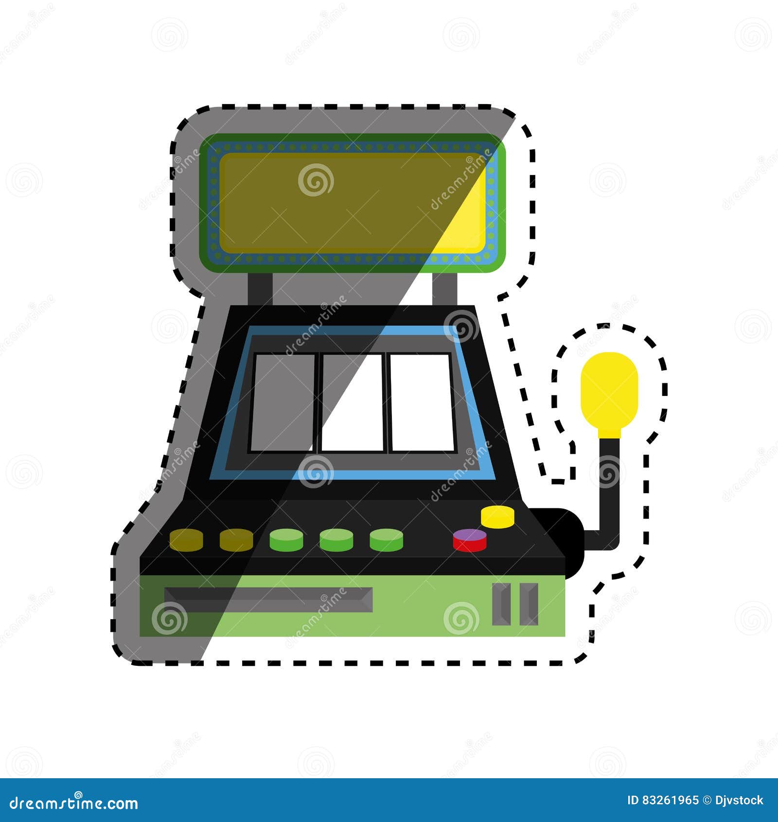 Casino jackpot machine stock illustration. Illustration of handle ...