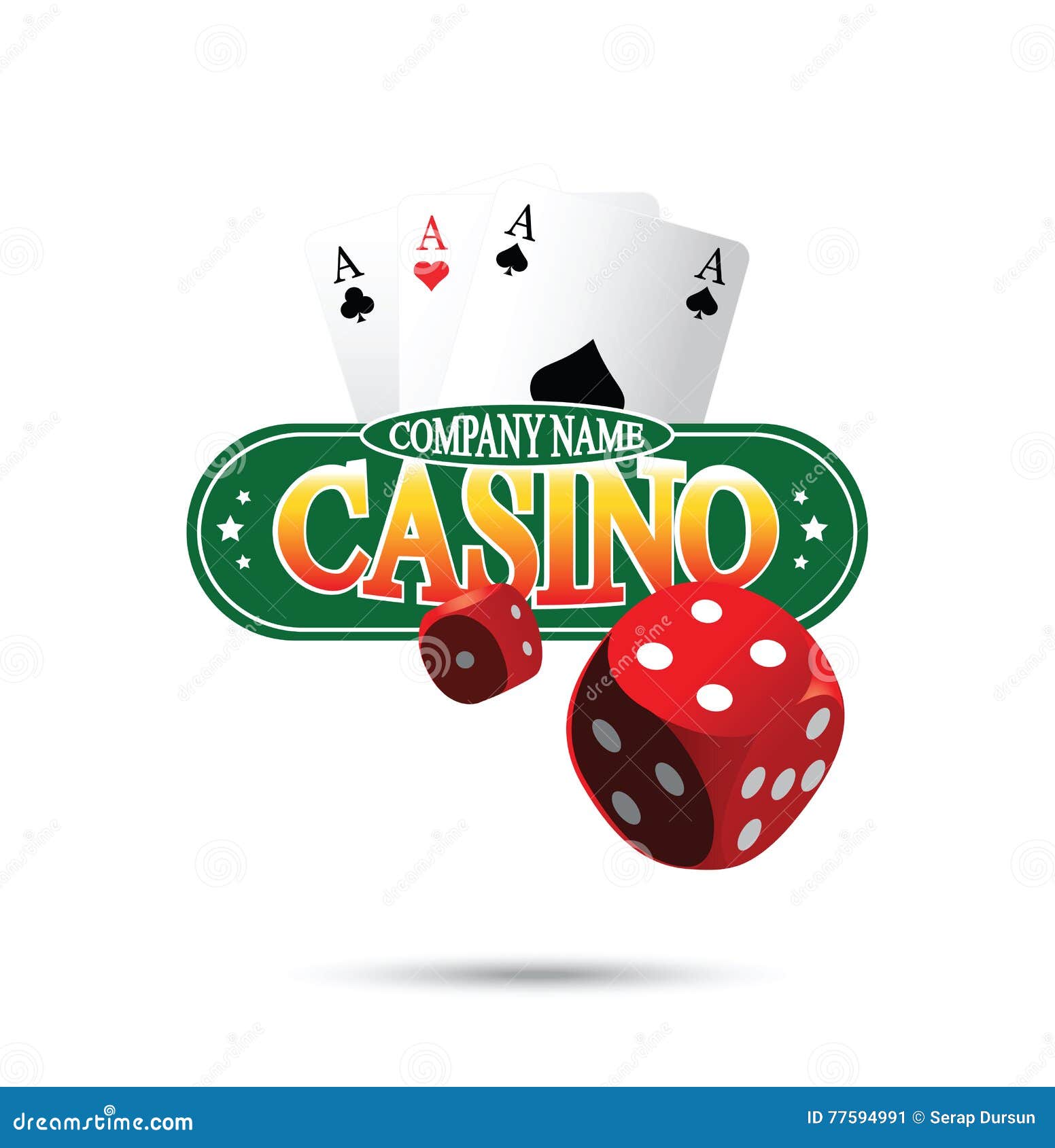 Casino Logo Design Concept stock de ilustración. Ilustración de ...