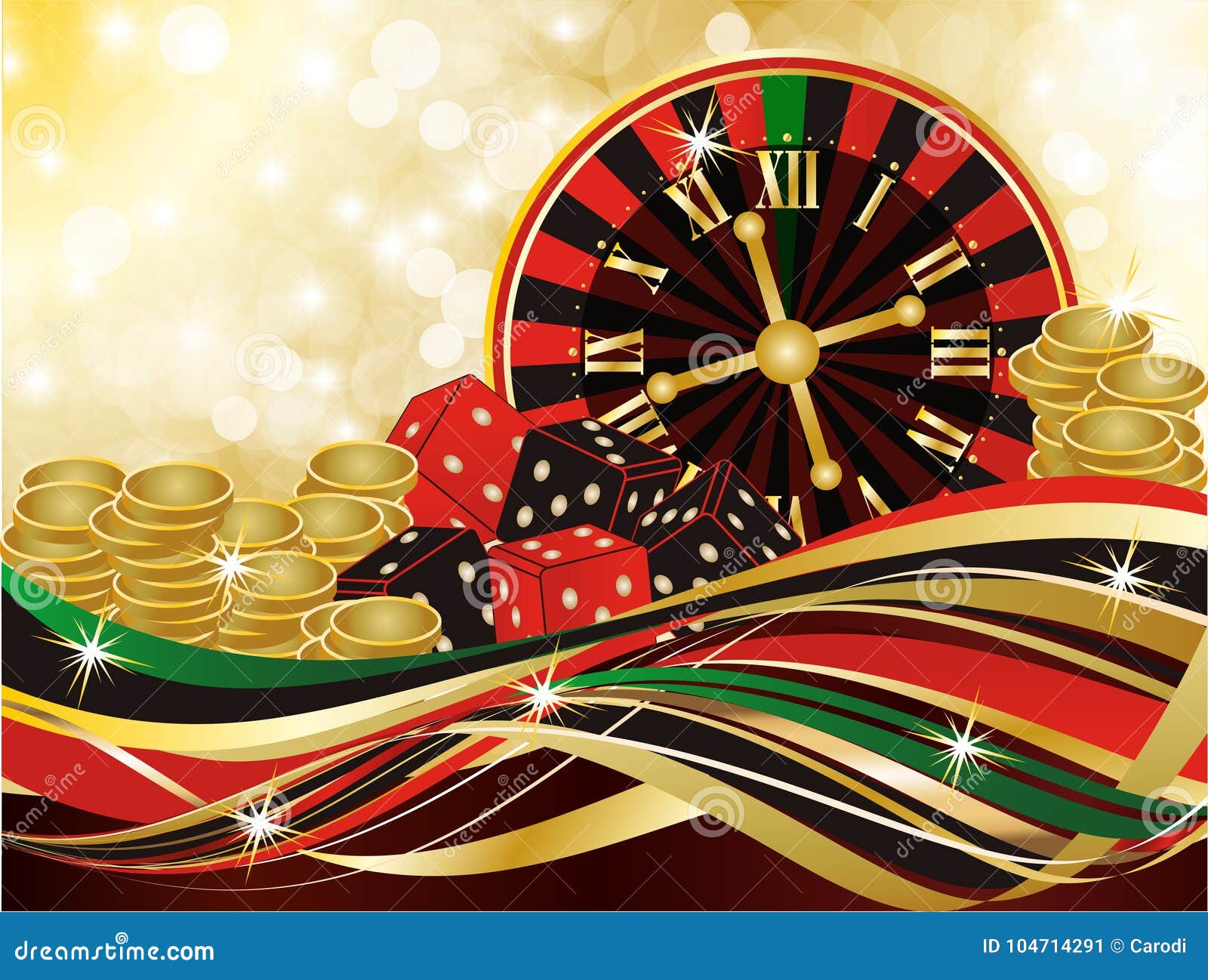 Casino Merry Christmas Background, Vector Stock Vector - Illustration ...