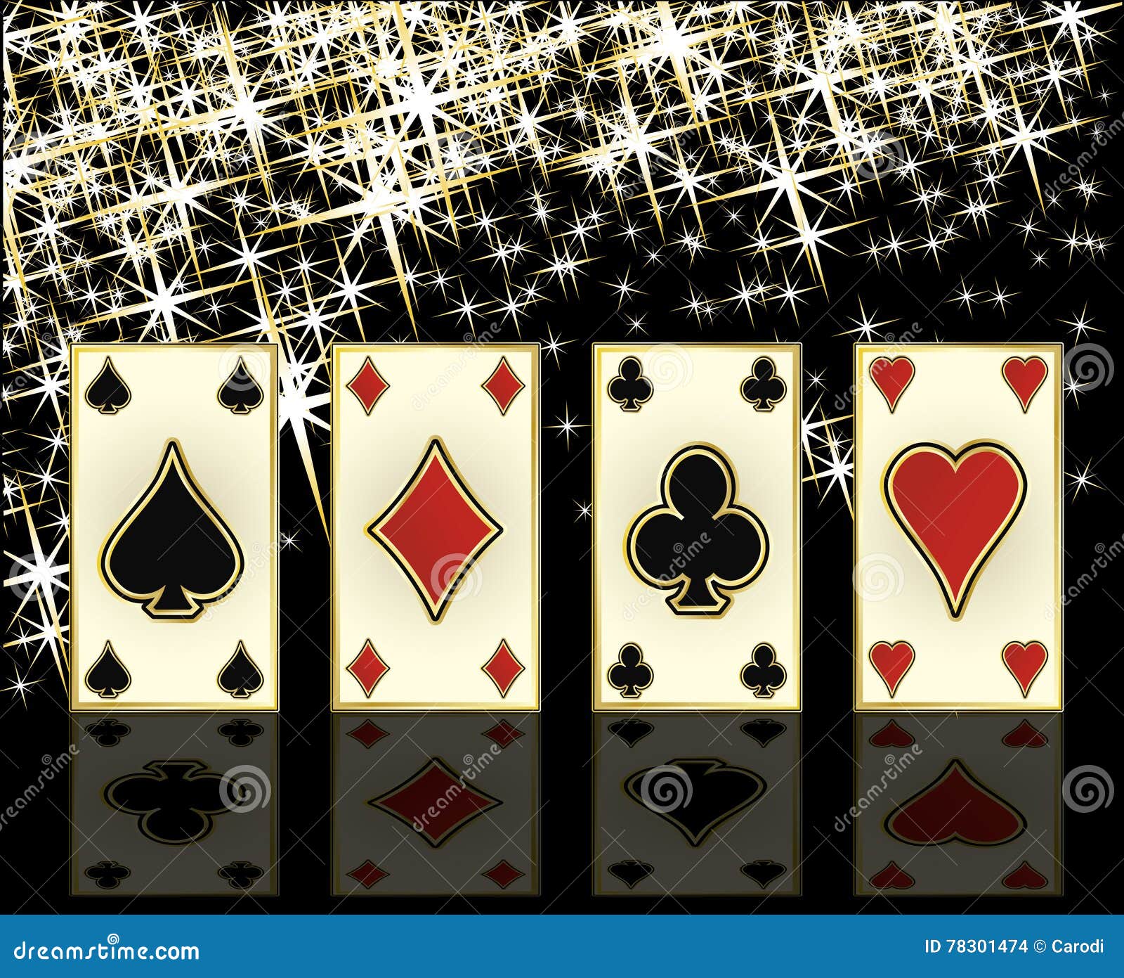 Casino poker cards, vector stock vector. Illustration of cover - 78301474