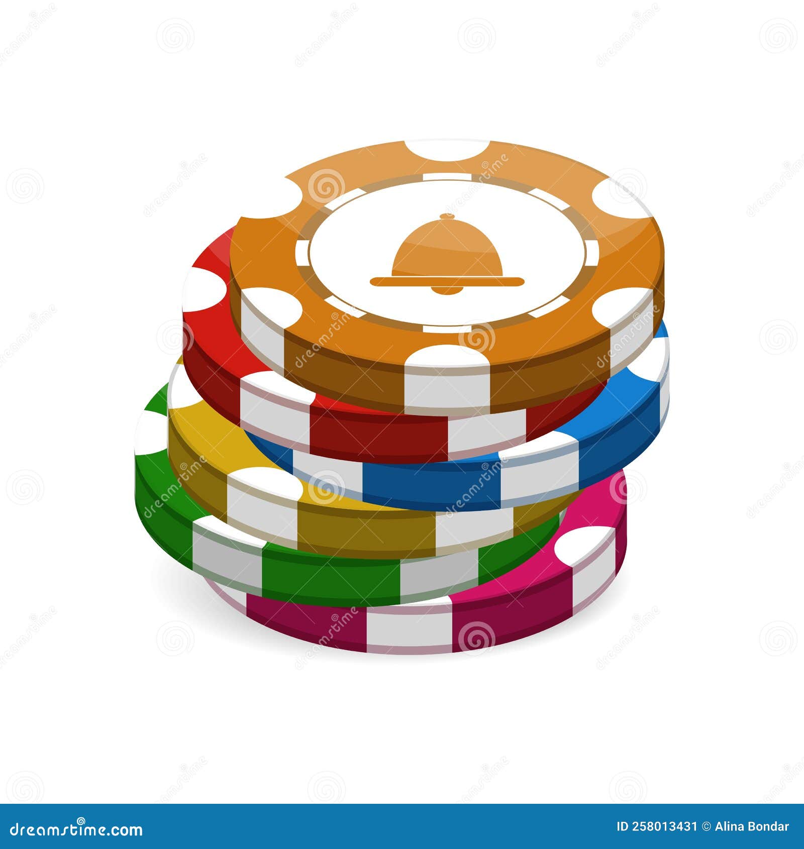 Casino and Poker Chips. Element for Design Creation Stock Vector ...
