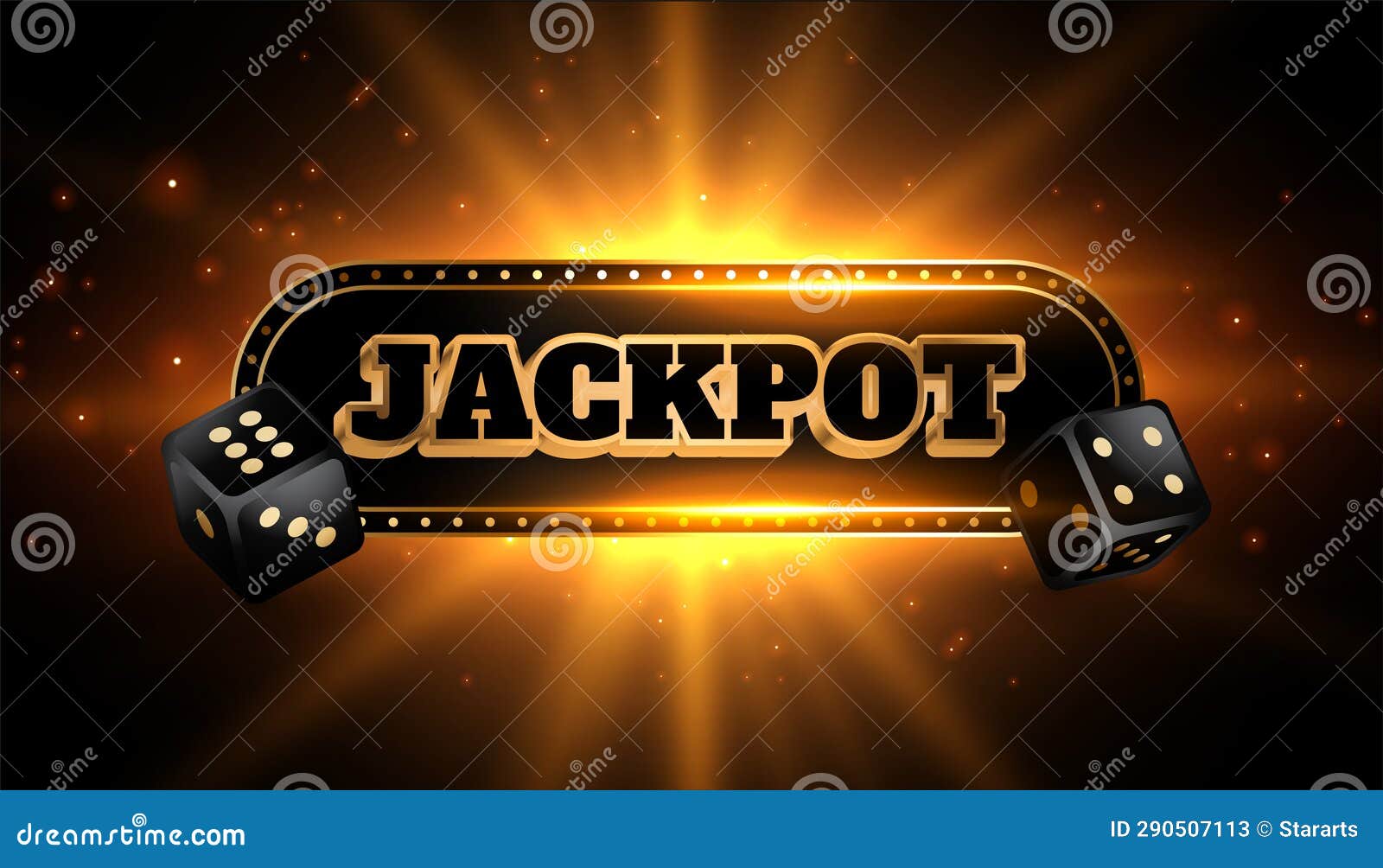 Casino Poker Game Banner with 3d Dice Win Big Stock Illustration ...