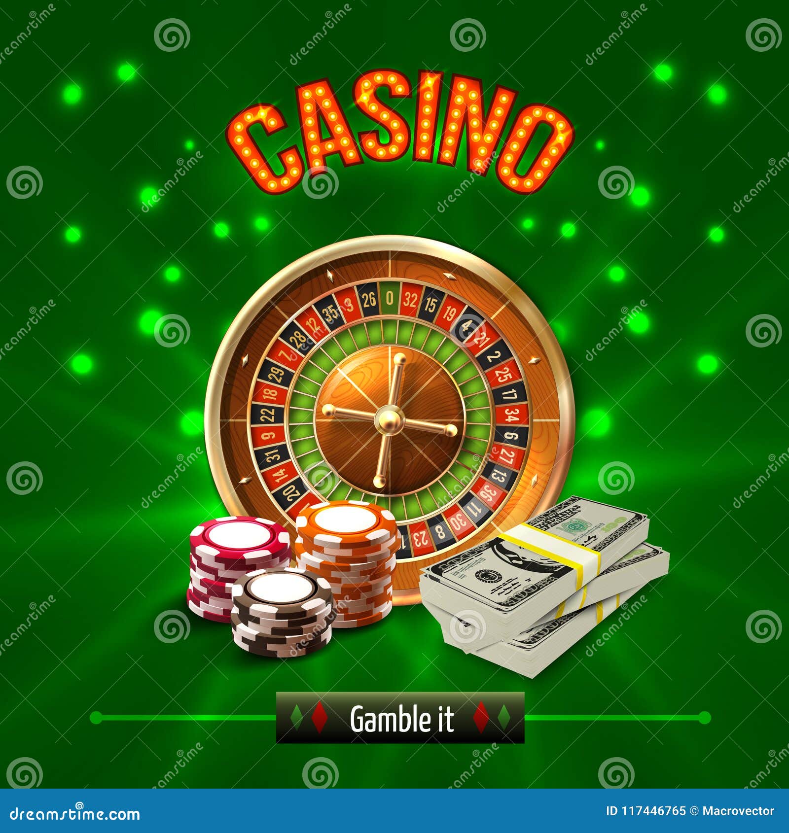 Casino Realistic Concept stock vector. Illustration of game - 117446765