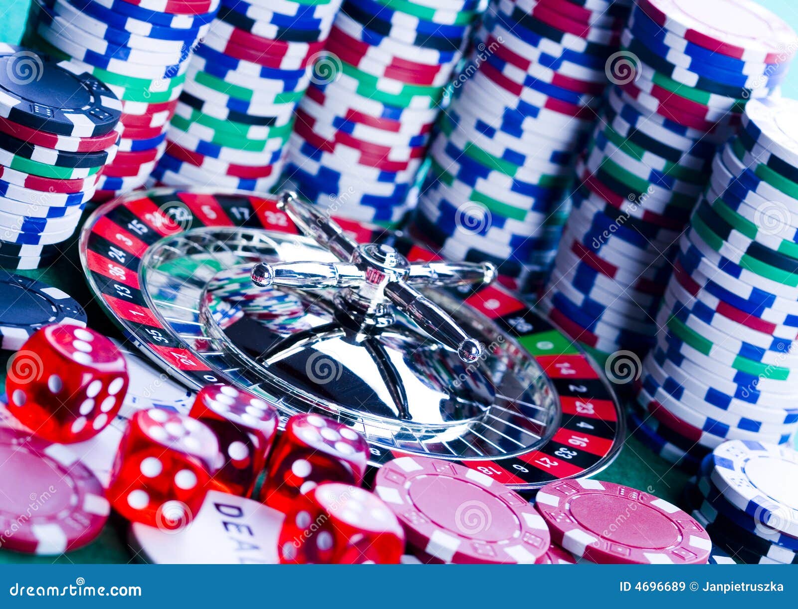 Casino - Roulette & Chips Stock Image - Image of round, shot: 4696689