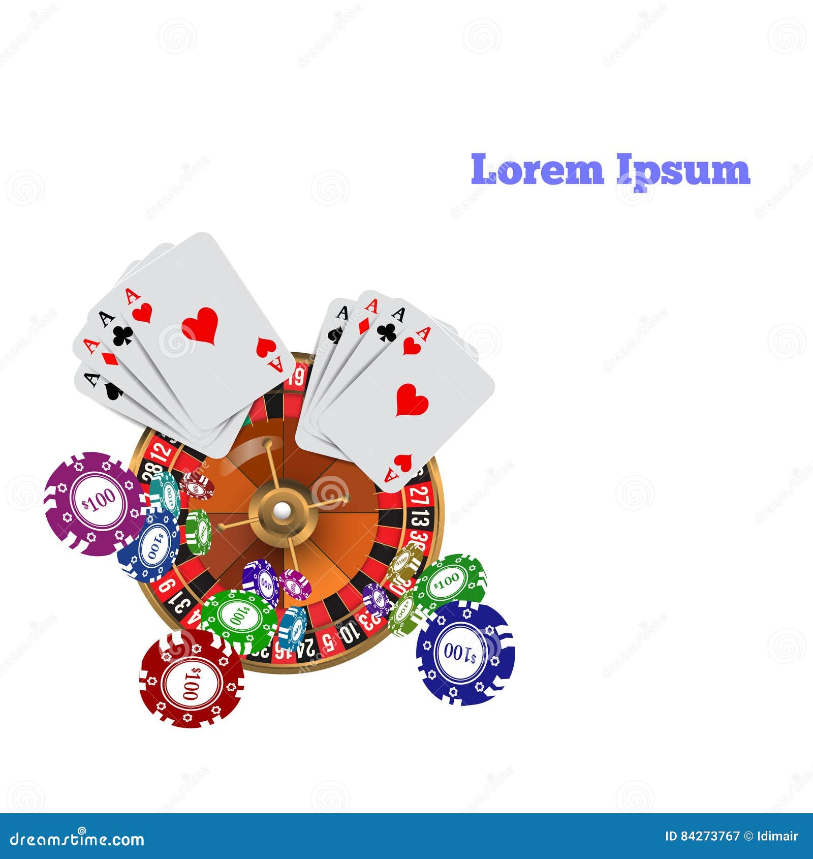 Falling Chips And Stacks Of Tokens, Playing Cards Cartoon Vector ...