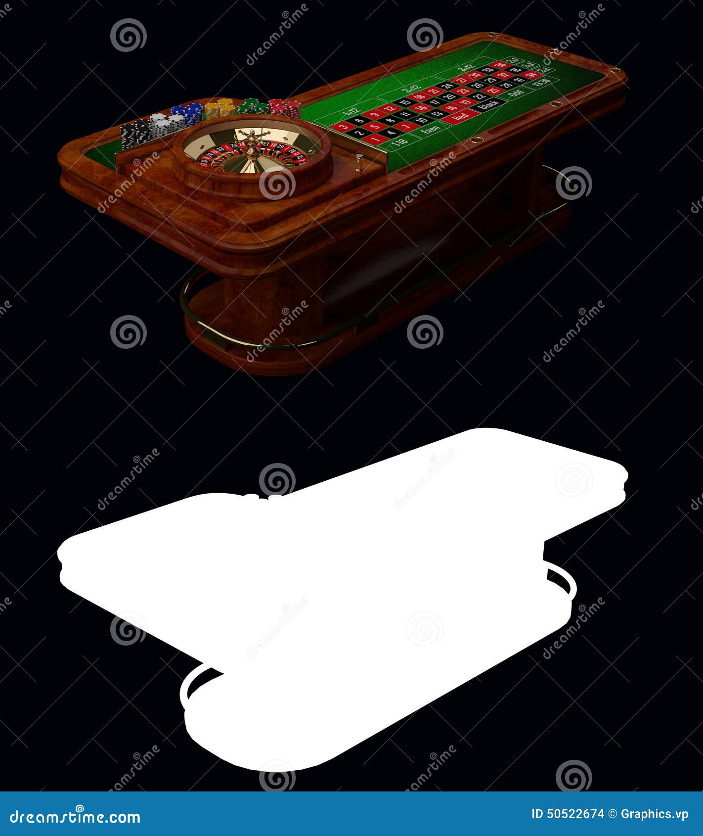 Casino Roulette Table stock illustration. Illustration of black - 50522674