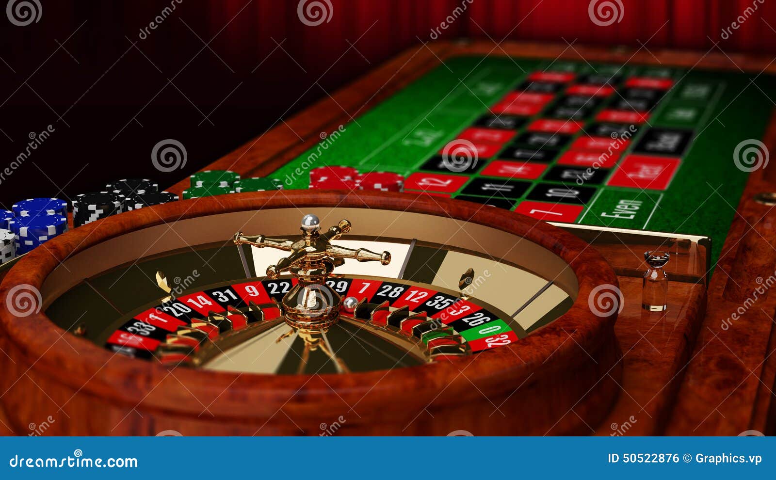 Casino Roulette Table stock illustration. Illustration of gambling ...