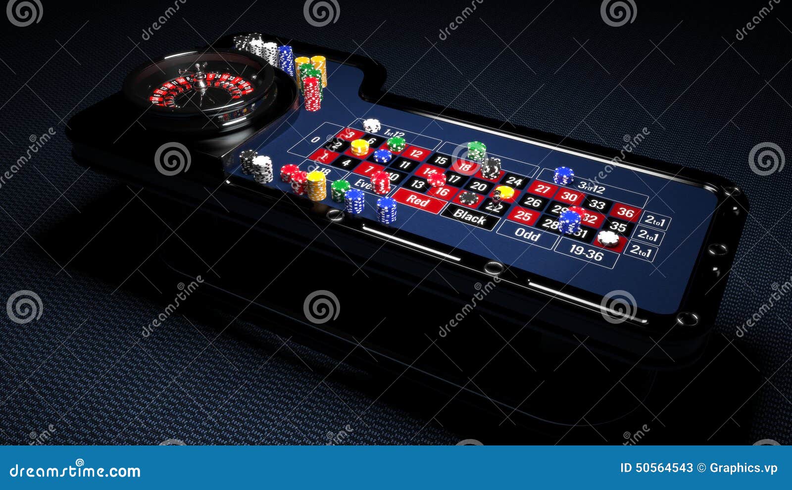 Roulette Table Layout Vector Illustration | CartoonDealer.com #16338946