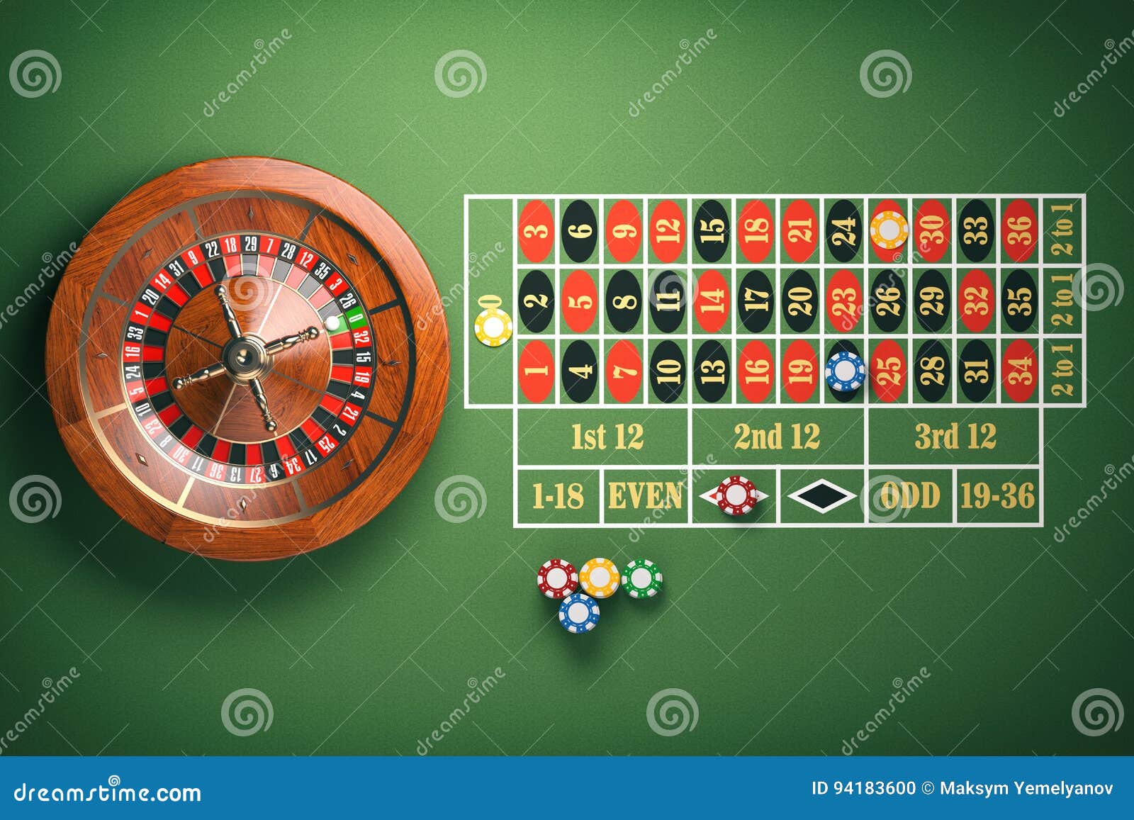 Casino Roulette Wheel with Casino Chips on Green Table. Gambling Stock ... Casino Roulette Wheel with Casino Chips on Green Table. Gambling Stock ...