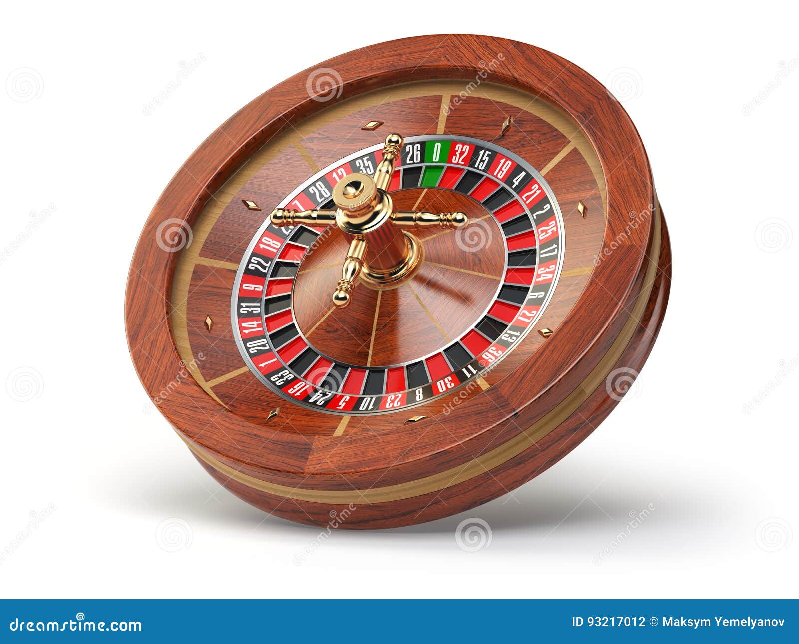 Casino Roulette Wheel Isolated on White Background. Stock Illustration ...