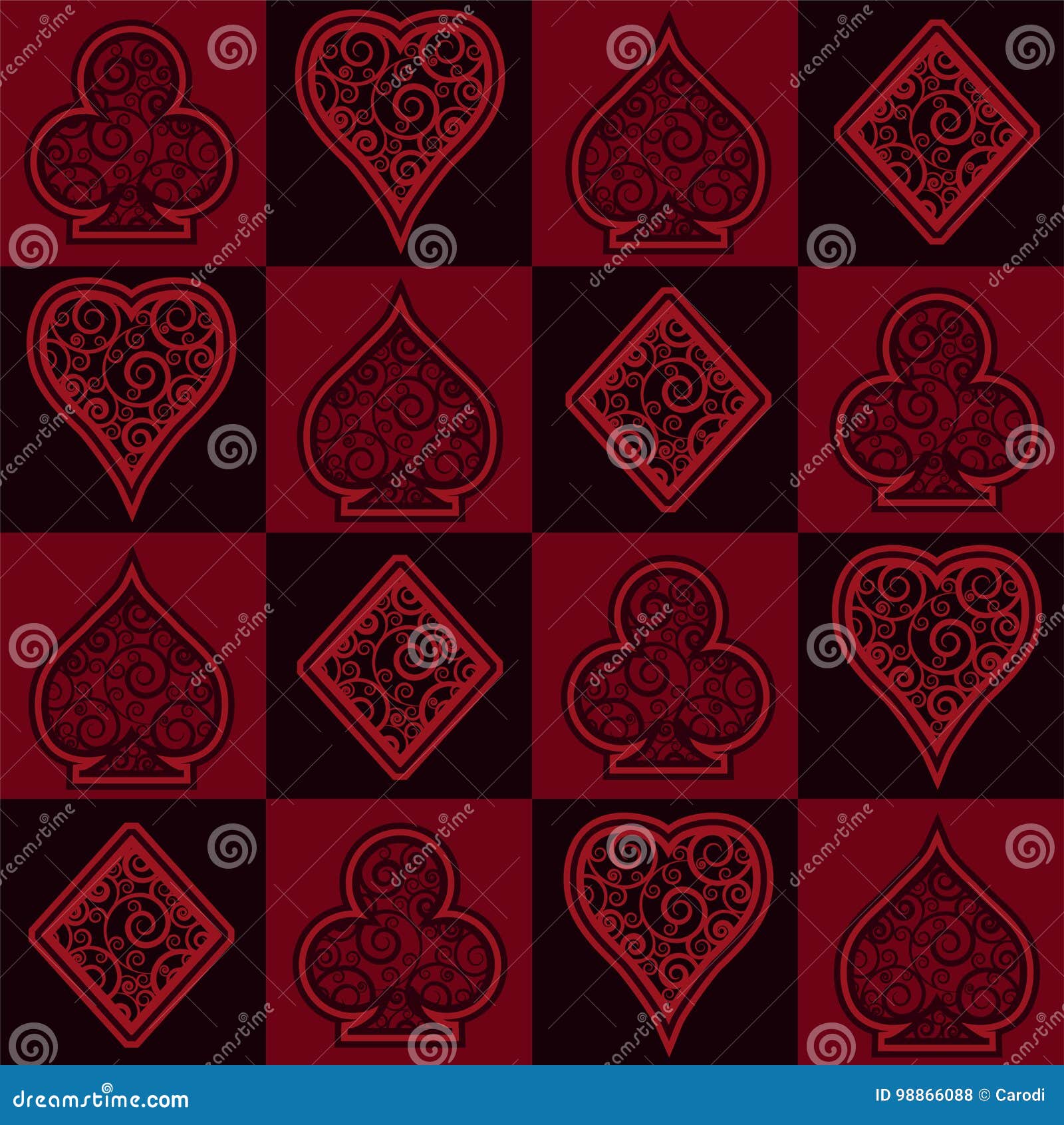 Casino Seamless Background, Vector Stock Vector - Illustration of ...