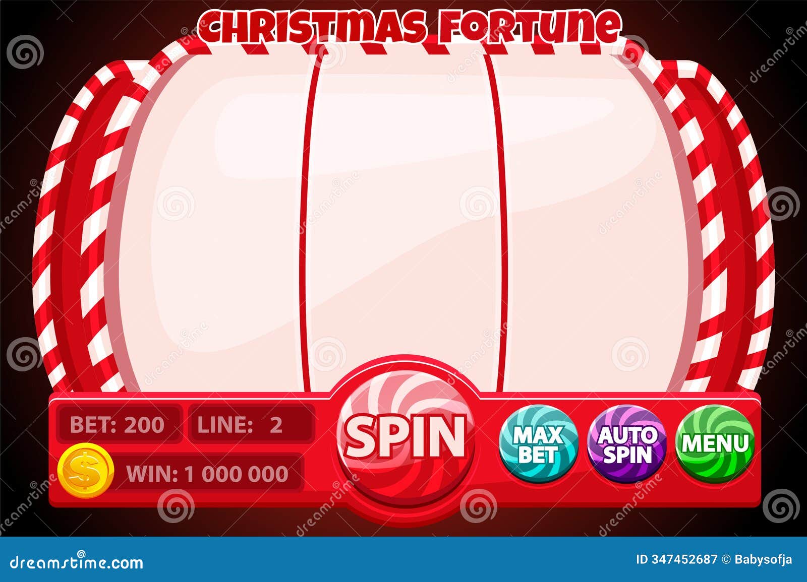 Casino Slot Machine, Game UI Design, Gambling Mobile App Concept for ...