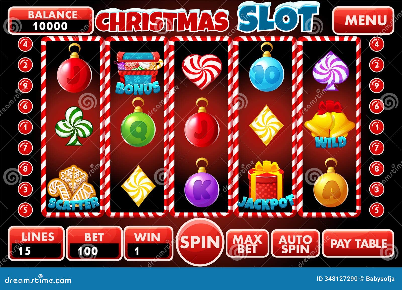 Casino Slot Machine, Game UI Design, Gambling Mobile App Concept for ...