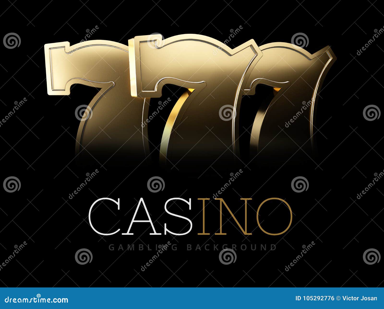 Casino Slot Machine Signs. Isolated Black, 3D Rendering. Stock ...