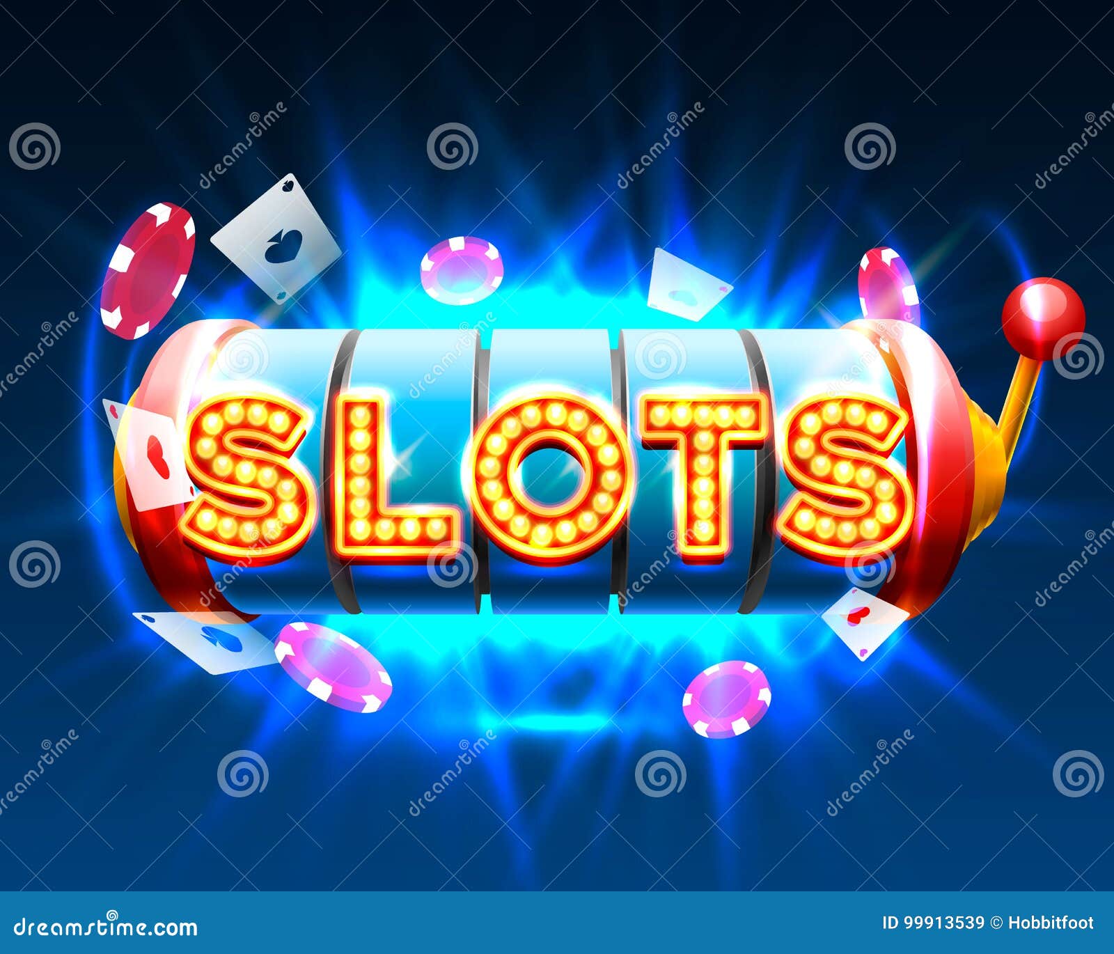 Casino Slots Jackpot 777 Signboard. Stock Vector - Illustration of luck ...