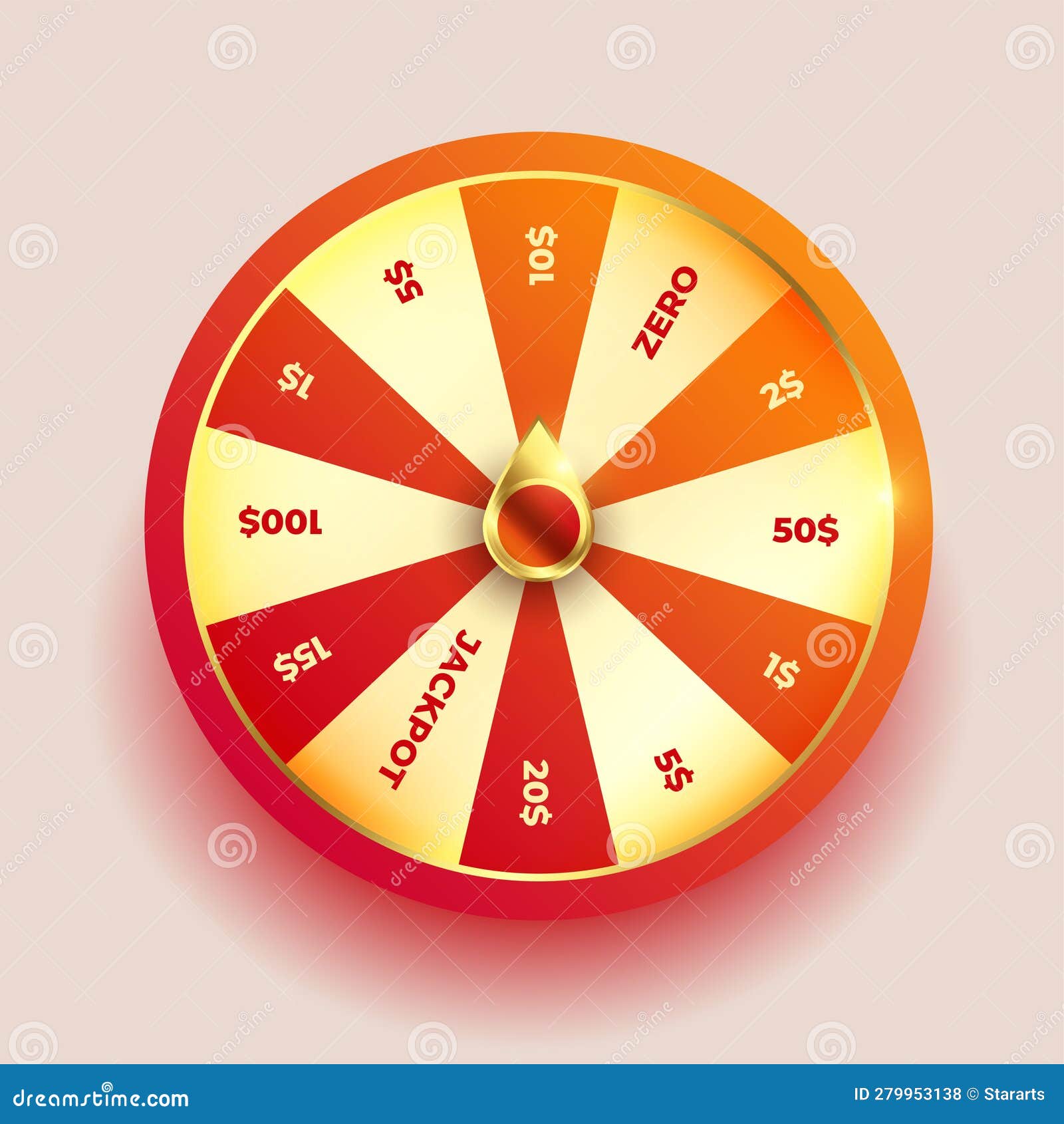 Casino Themed Fortune Wheel Background Play and Win Prize Stock Vector ...