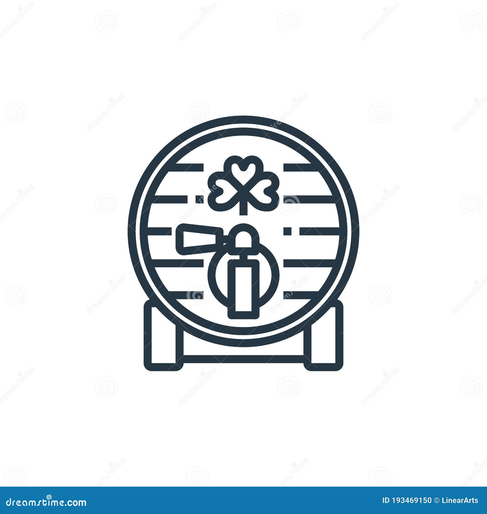 Cask Icon Vector from St Patricks Day Concept. Thin Line Illustration ...