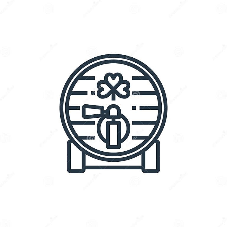 Cask Icon Vector from St Patricks Day Concept. Thin Line Illustration ...